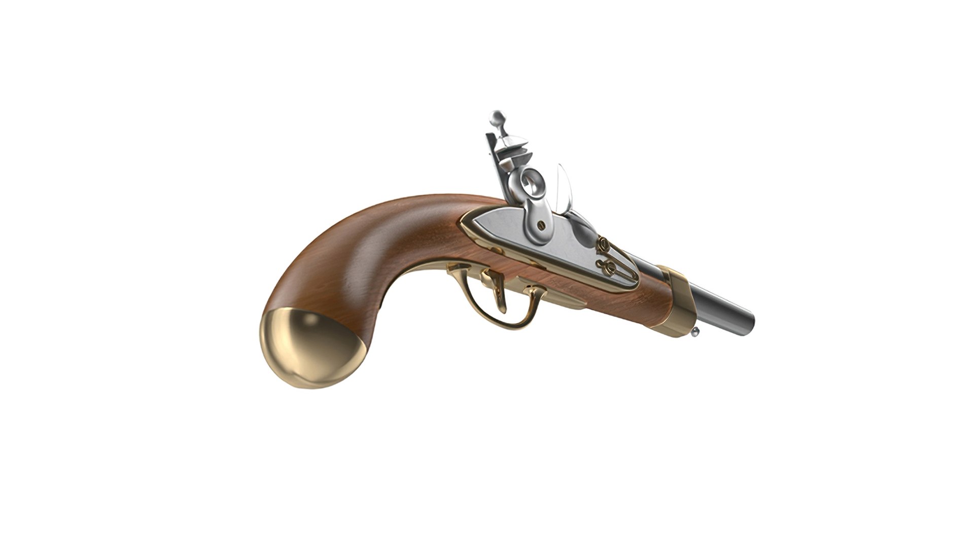 3D Flintlock Pistol - TurboSquid 2129473
