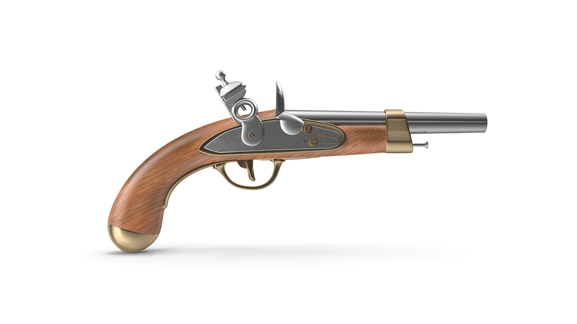 3D Flintlock Pistol - TurboSquid 2129473
