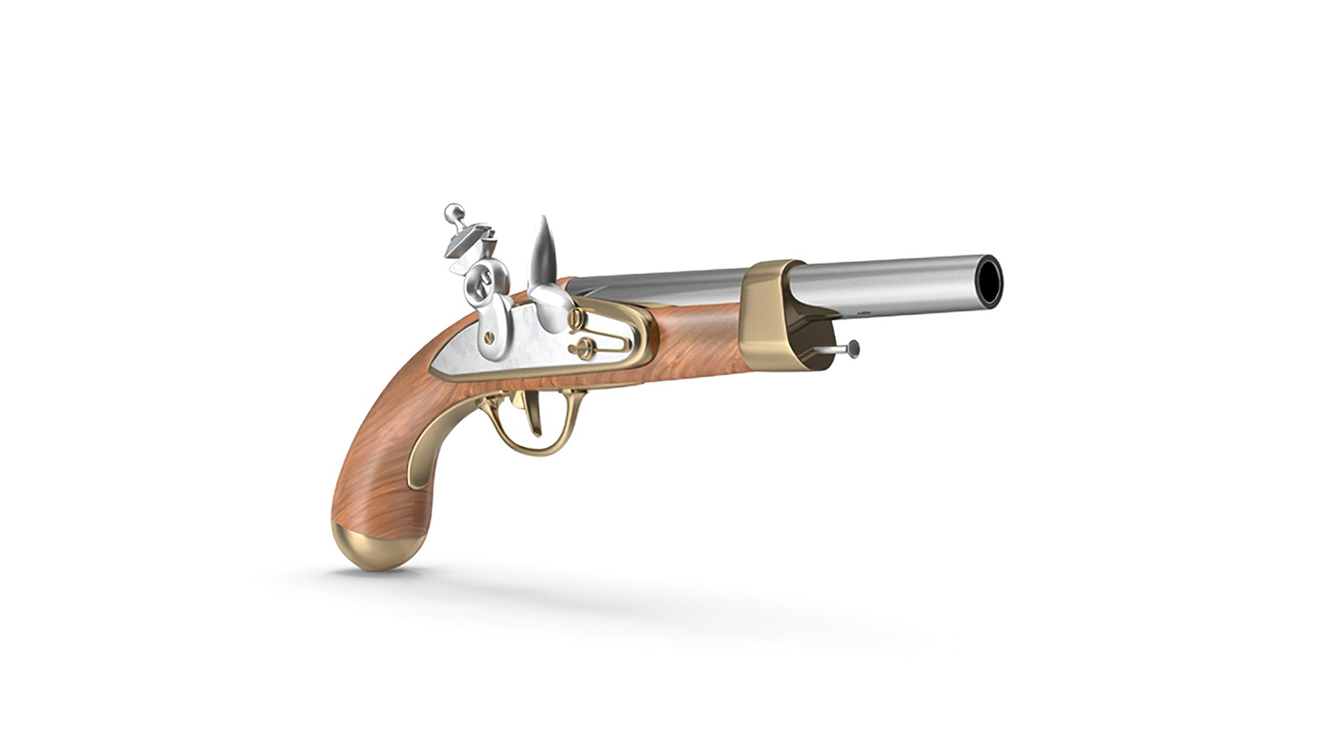 3D Flintlock Pistol - TurboSquid 2129473