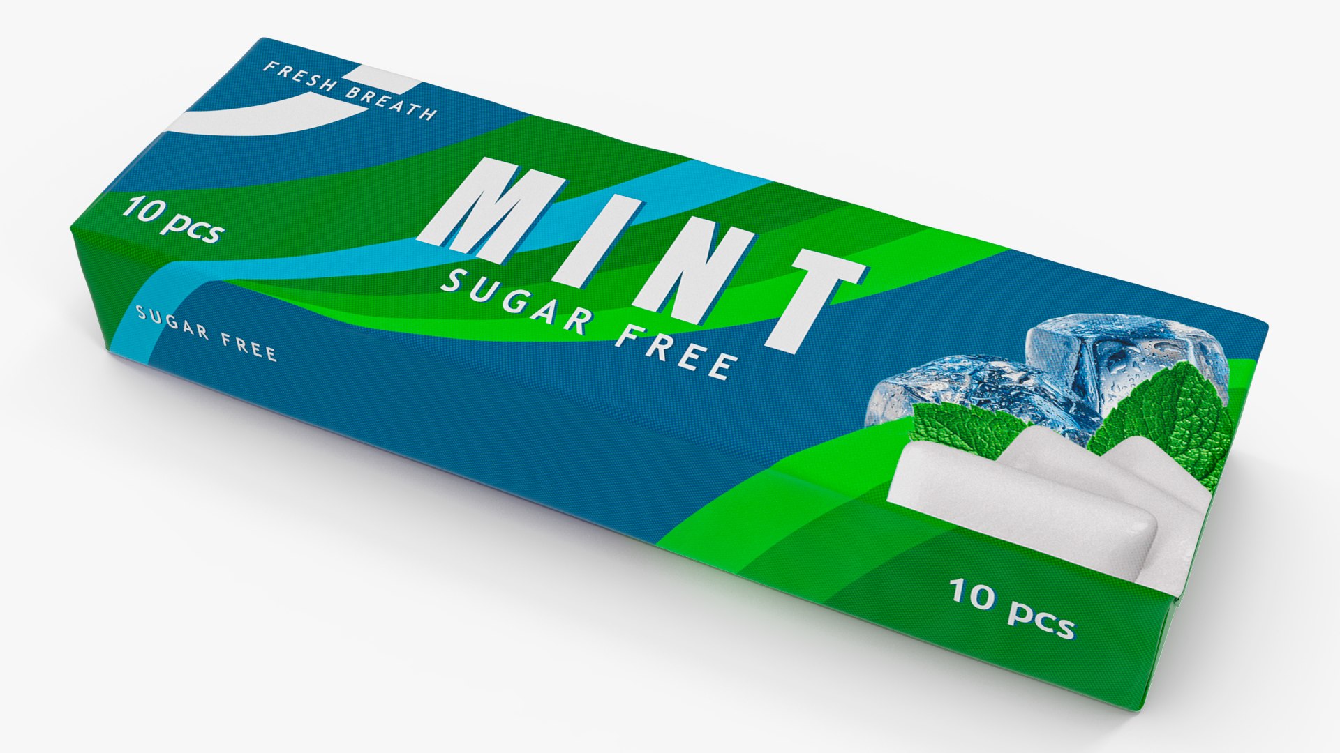 Mint Chewing Gum Pack 3D Model - TurboSquid 2045831