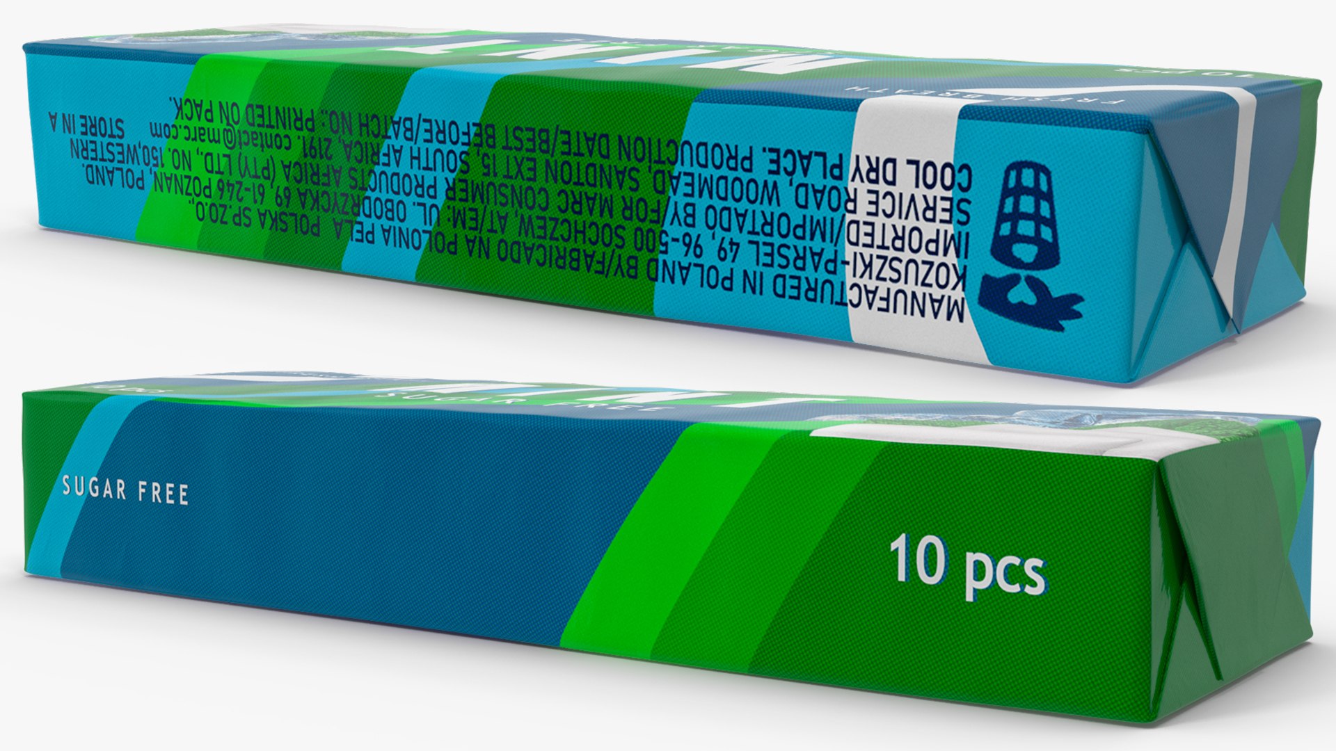 Mint Chewing Gum Pack 3D model - TurboSquid 2045831