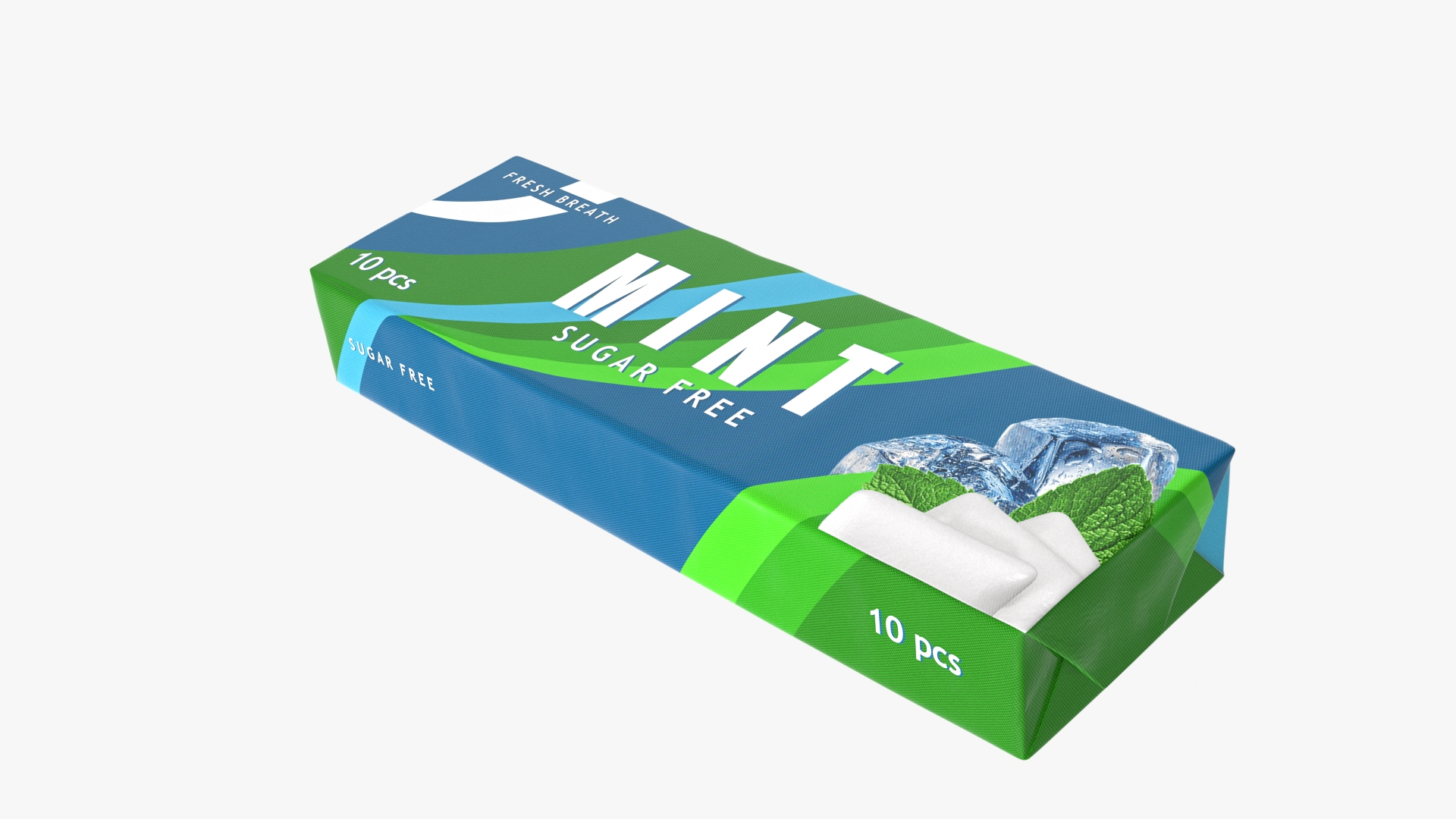 Mint Chewing Gum Pack 3D Model - TurboSquid 2045831