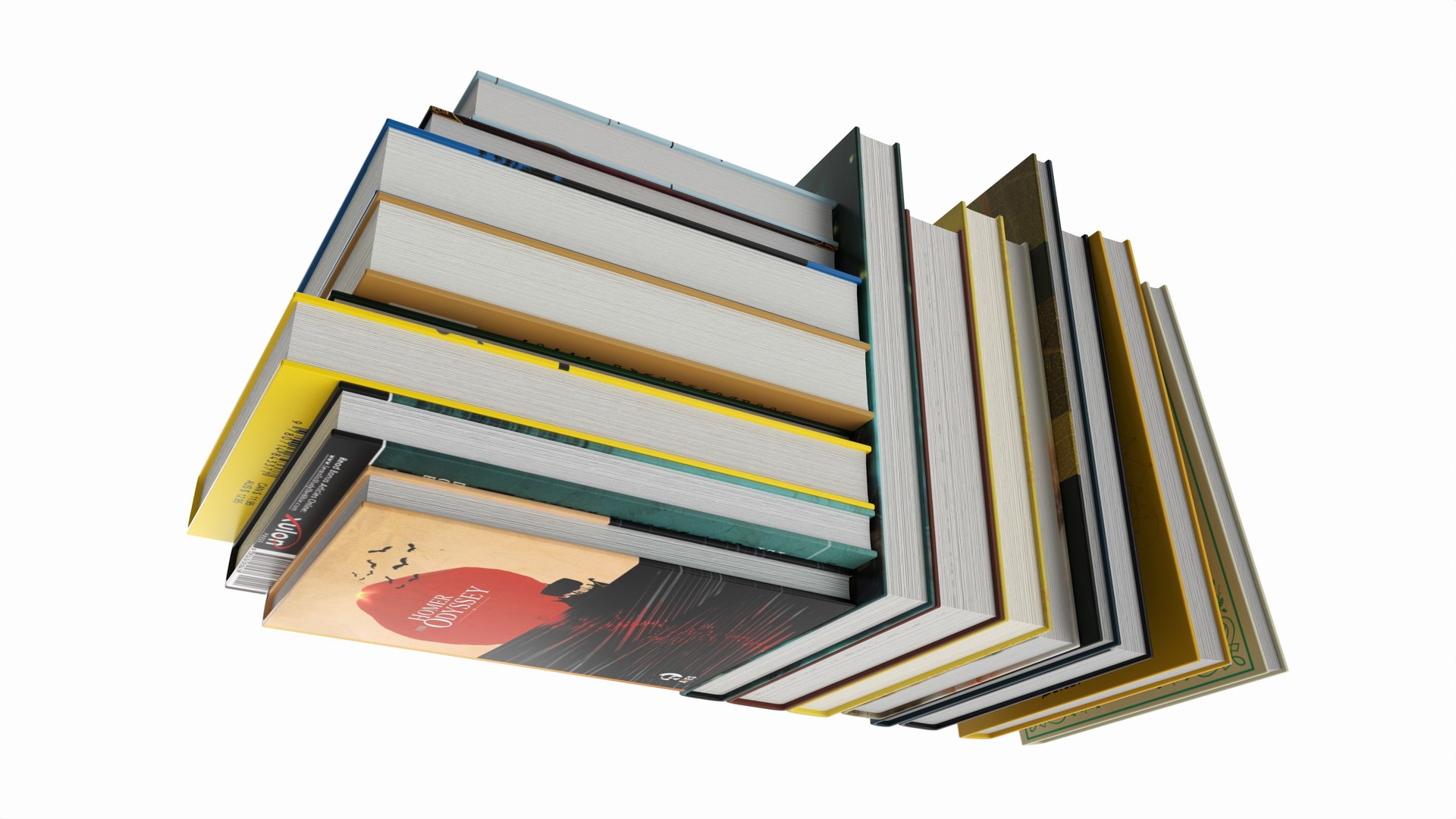 3D Books For Interior Decoration 02 Model - TurboSquid 2265226