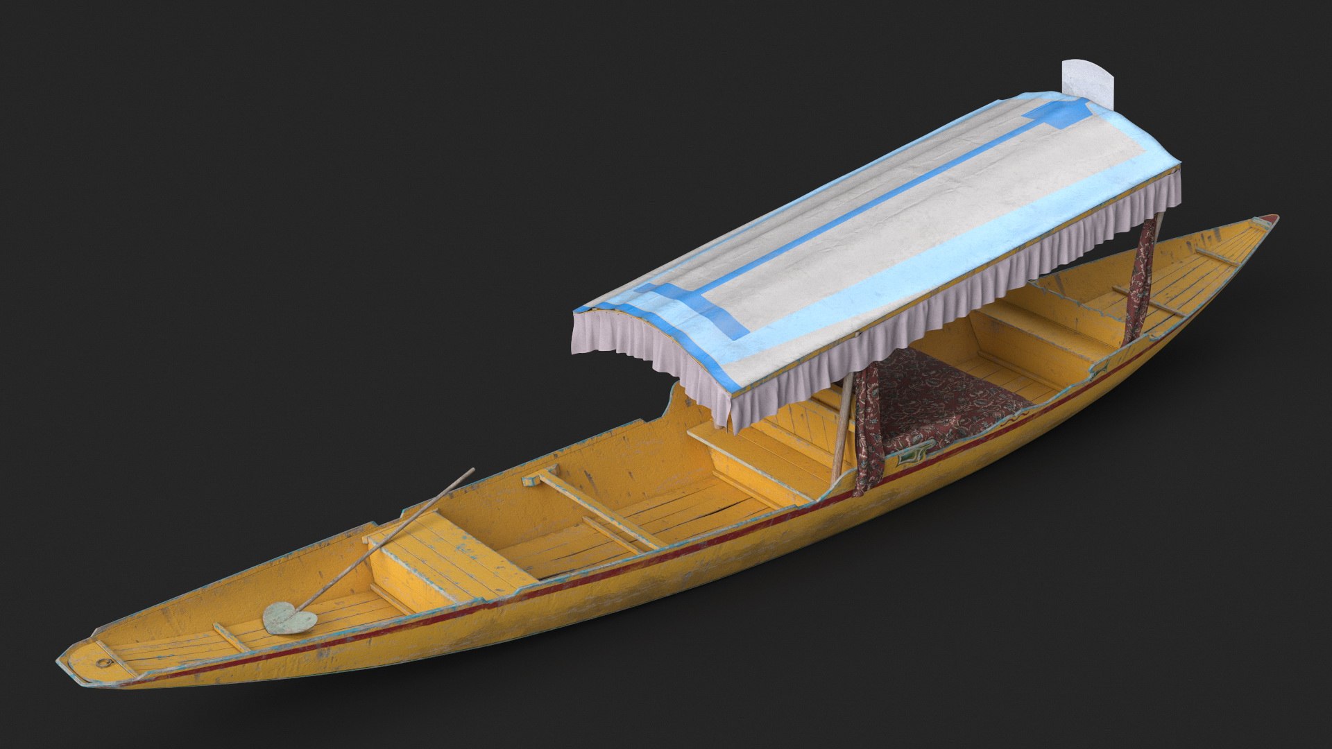 3D Model Shikara Yellow Old - TurboSquid 2289535