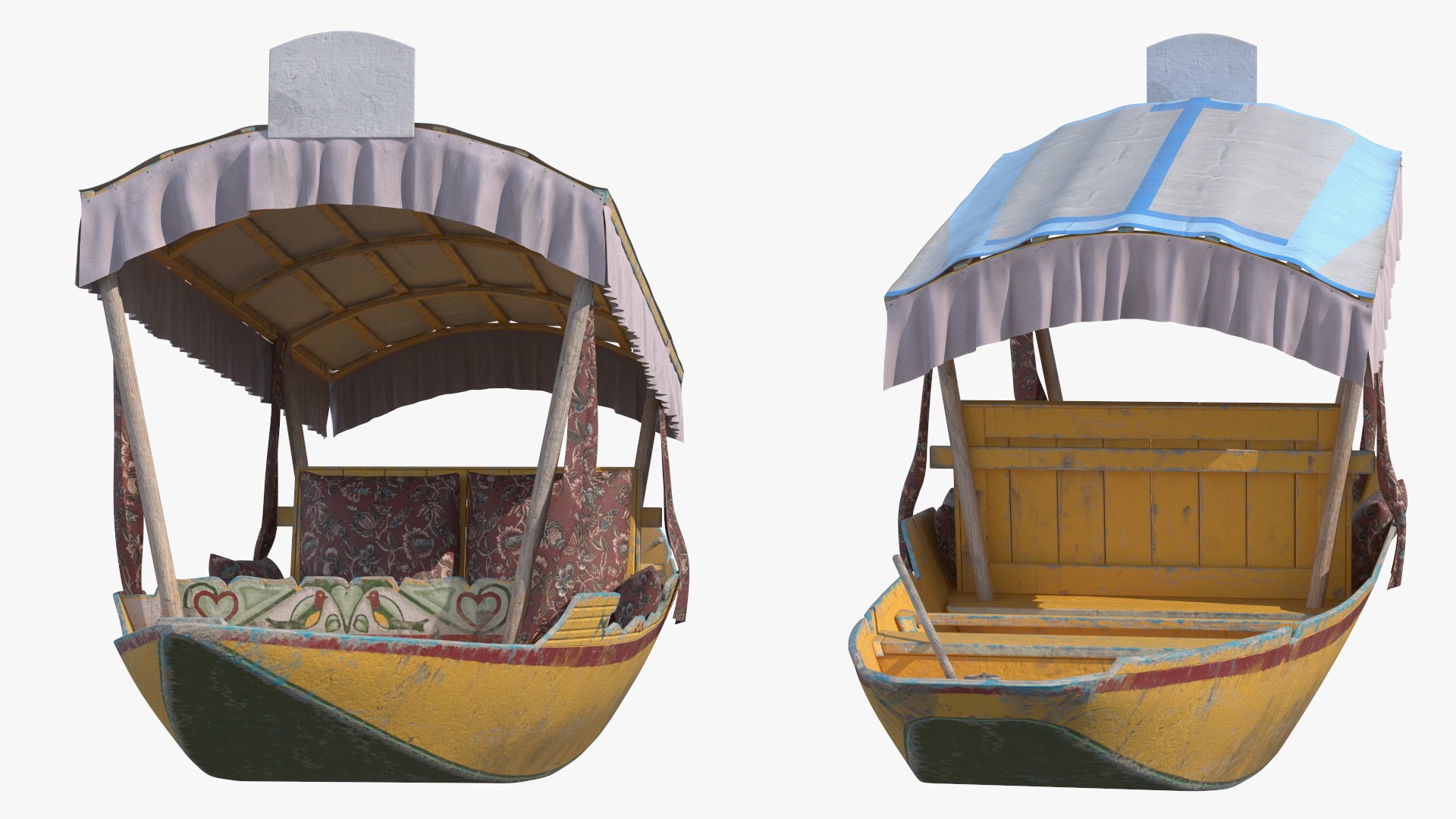 3D Model Shikara Yellow Old - TurboSquid 2289535