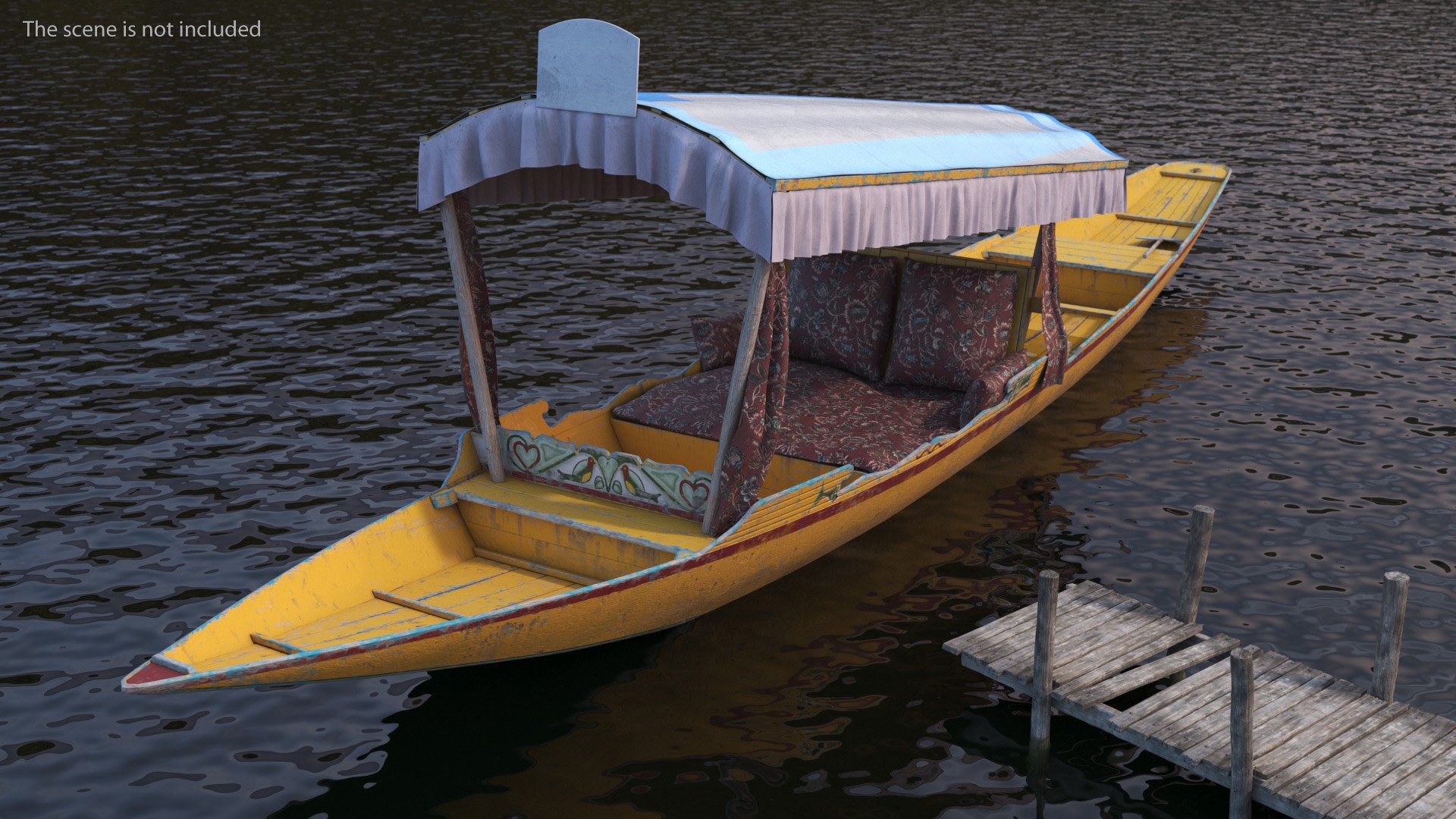 3D Model Shikara Yellow Old - TurboSquid 2289535