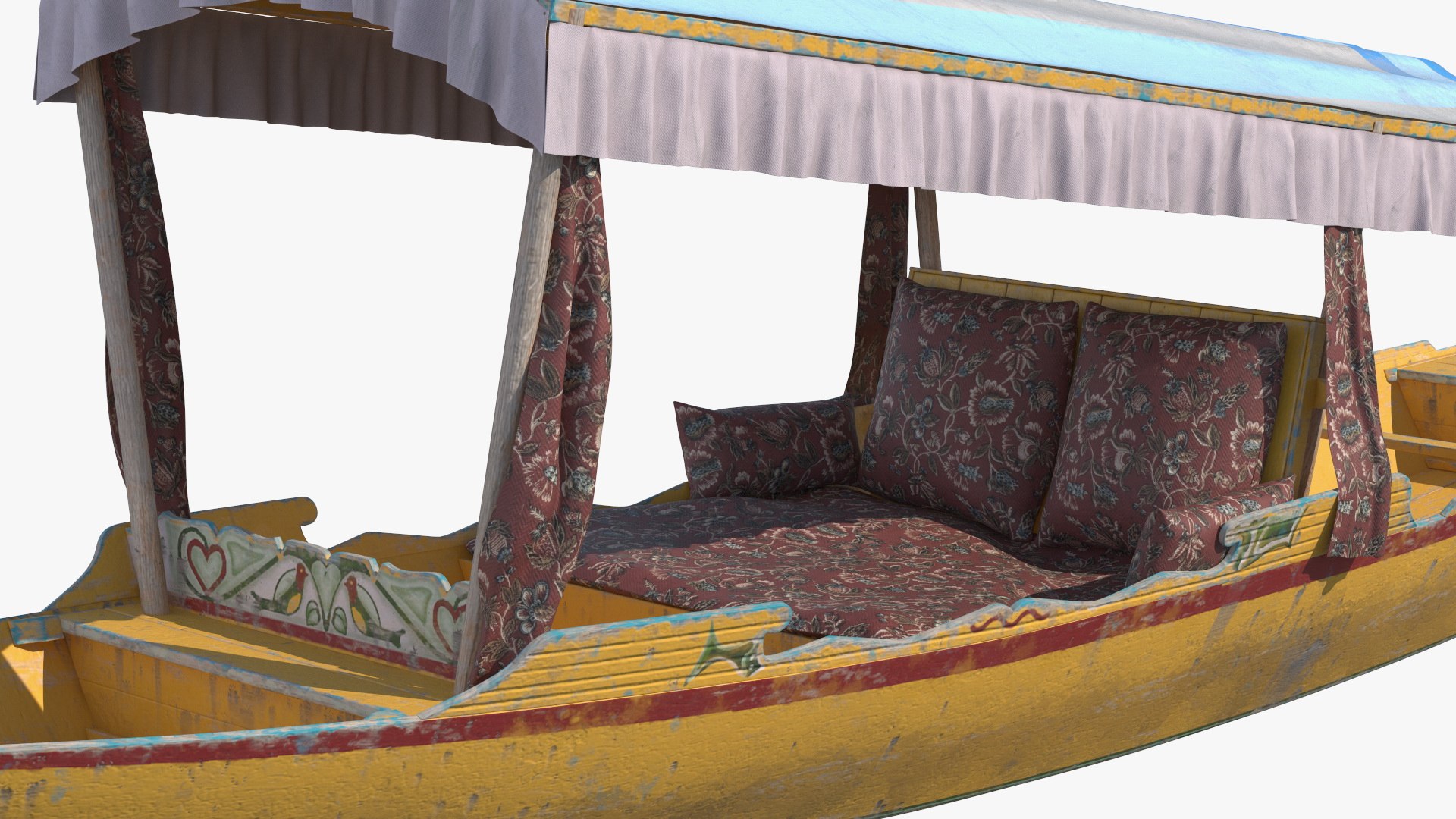 3D Model Shikara Yellow Old - TurboSquid 2289535