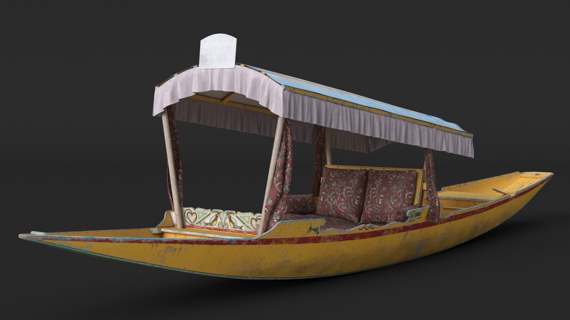 3D Model Shikara Yellow Old - TurboSquid 2289535
