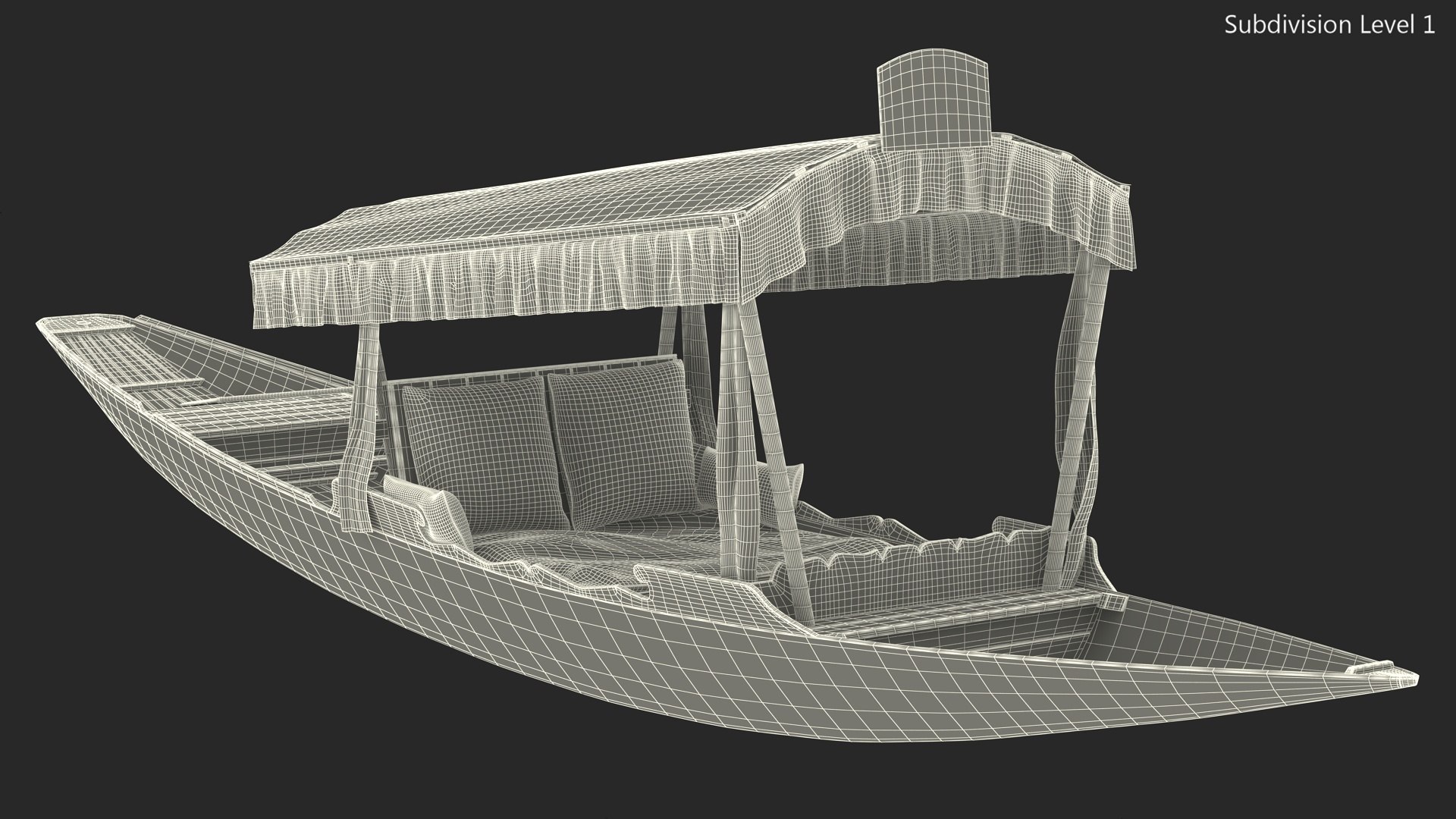 3D Model Shikara Yellow Old - TurboSquid 2289535