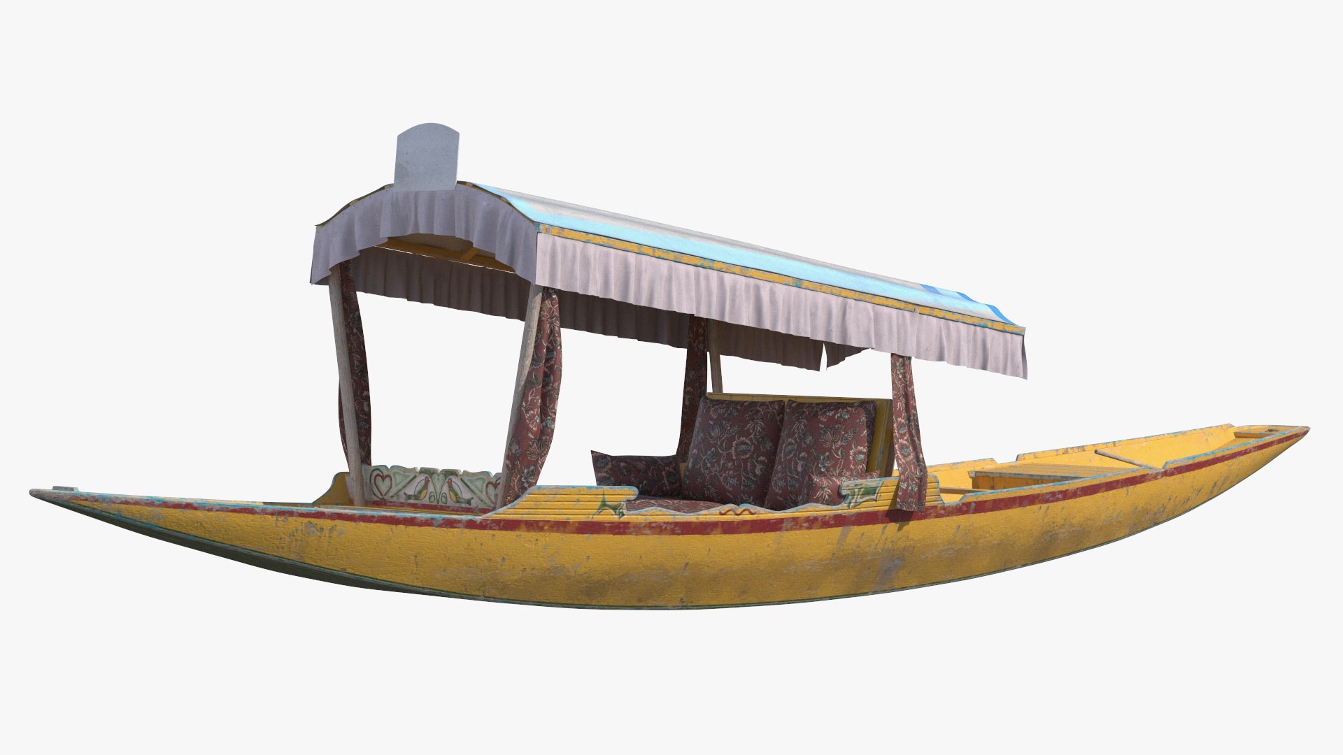 3D Model Shikara Yellow Old - TurboSquid 2289535