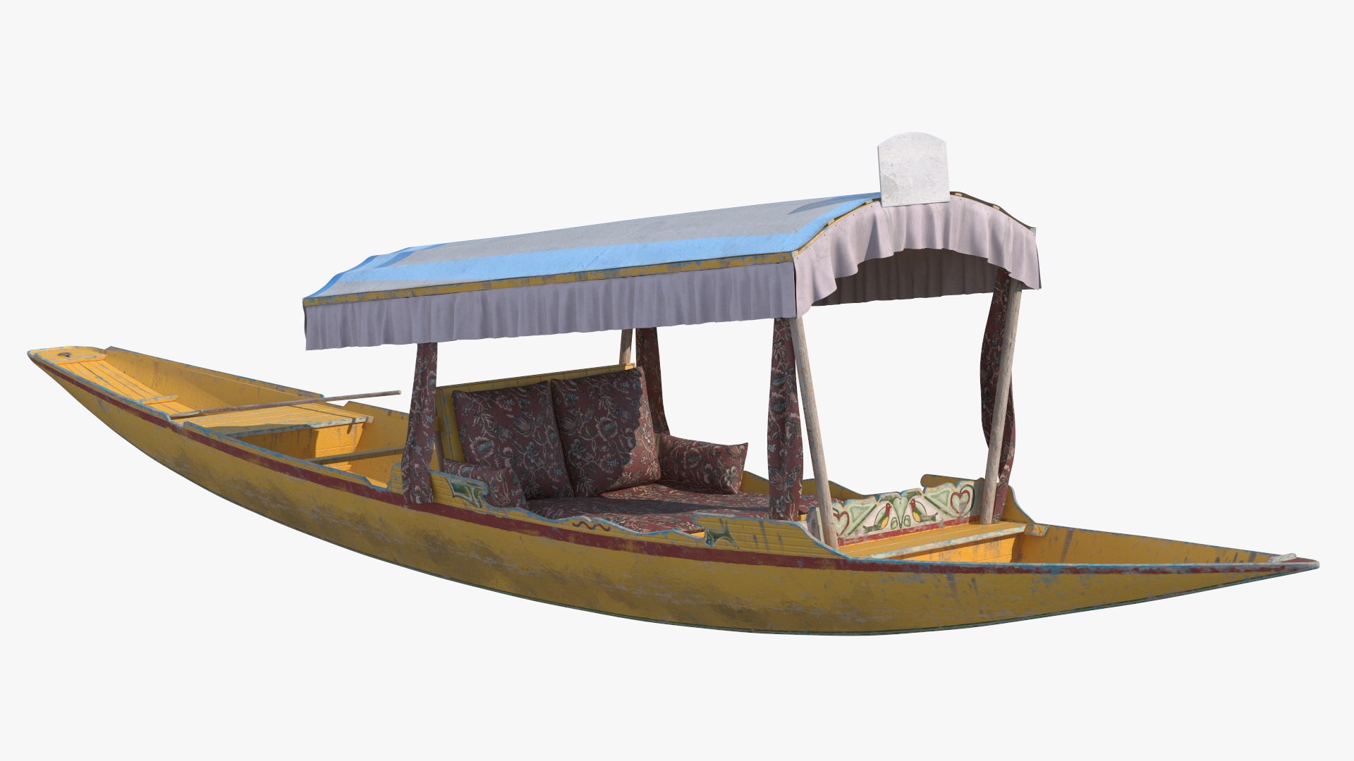 3D Model Shikara Yellow Old - TurboSquid 2289535