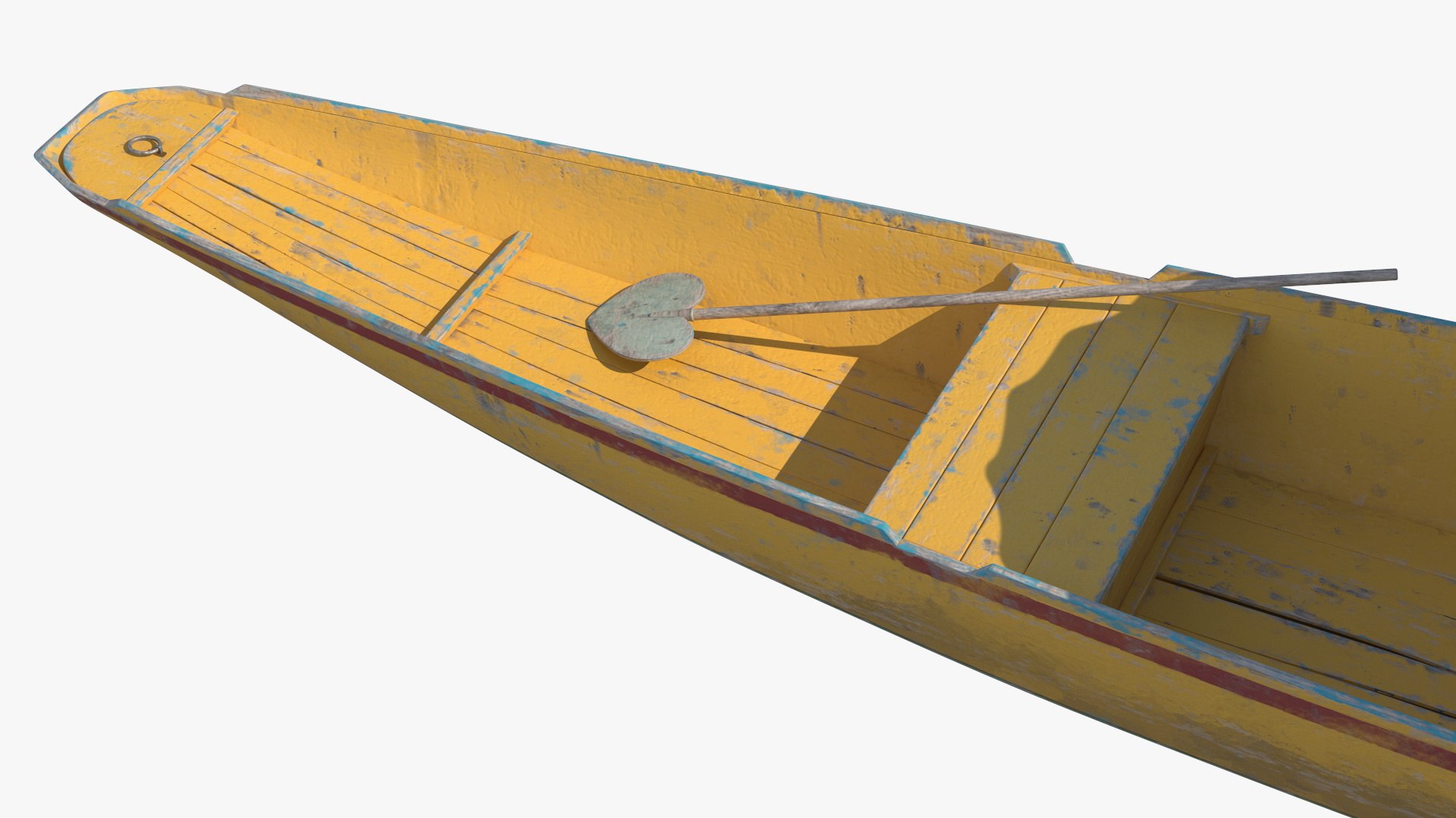 3D Model Shikara Yellow Old - TurboSquid 2289535