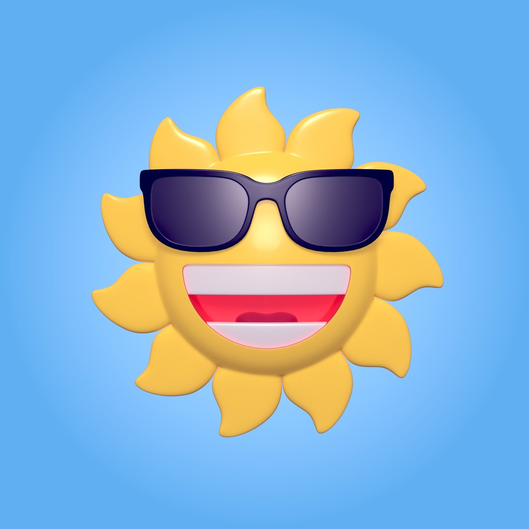 Cartoon sun model - TurboSquid 1591874