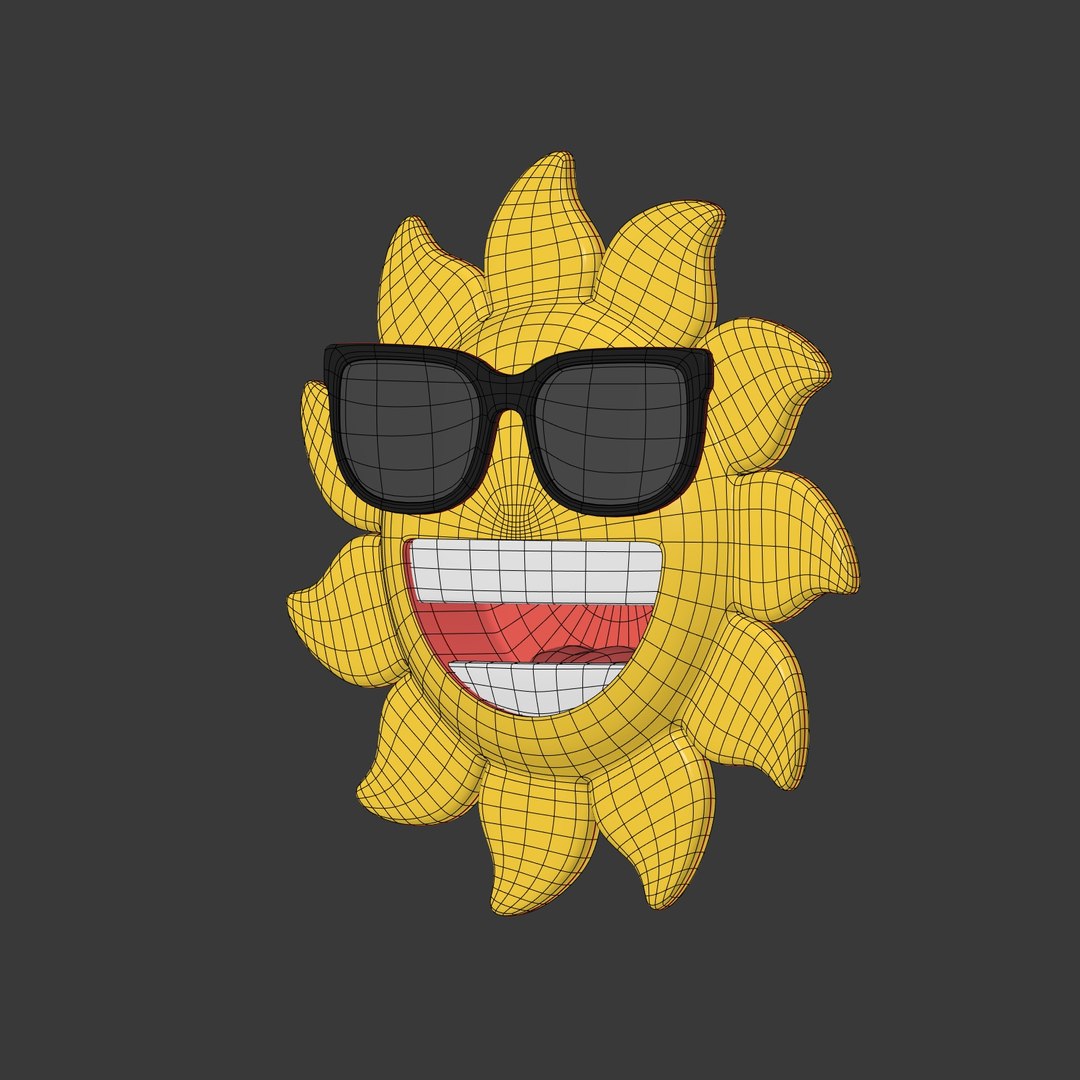 Cartoon Sun Model - TurboSquid 1591874
