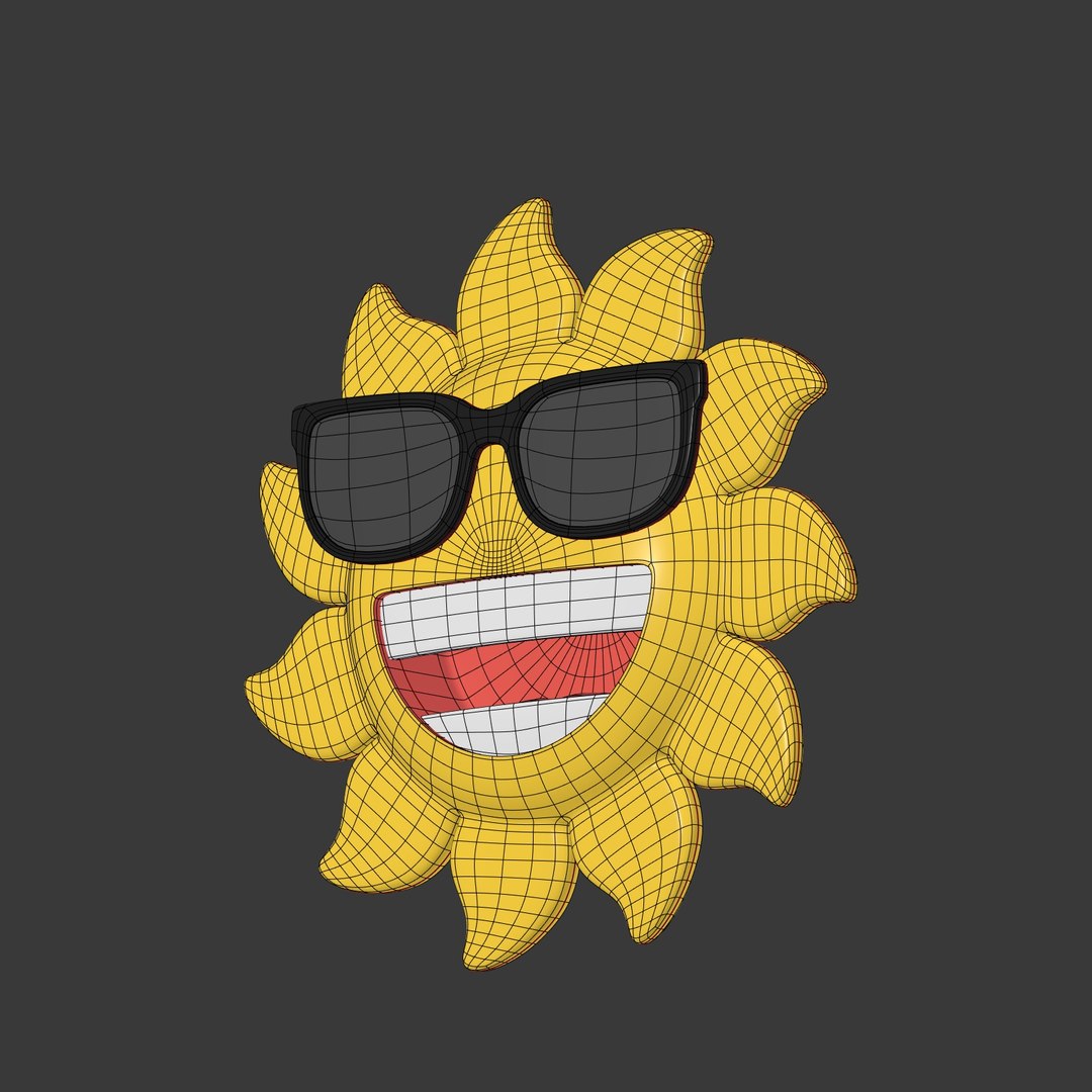 Cartoon Sun Model - TurboSquid 1591874