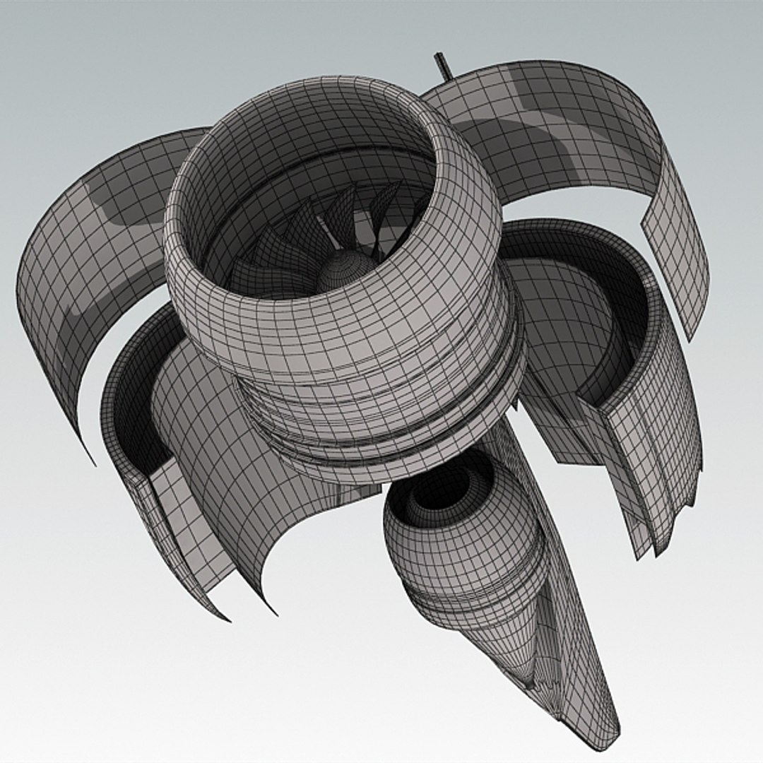 Genx-1b Jet Engine Lite 3d C4d