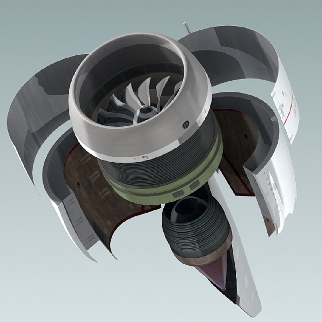 Genx-1b Jet Engine Lite 3d C4d