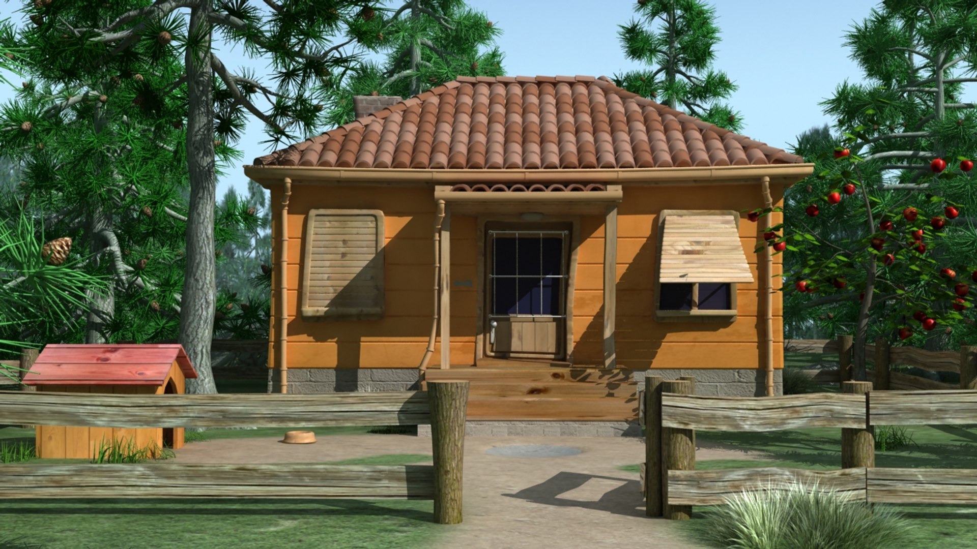 Forest House Model - TurboSquid 1478537