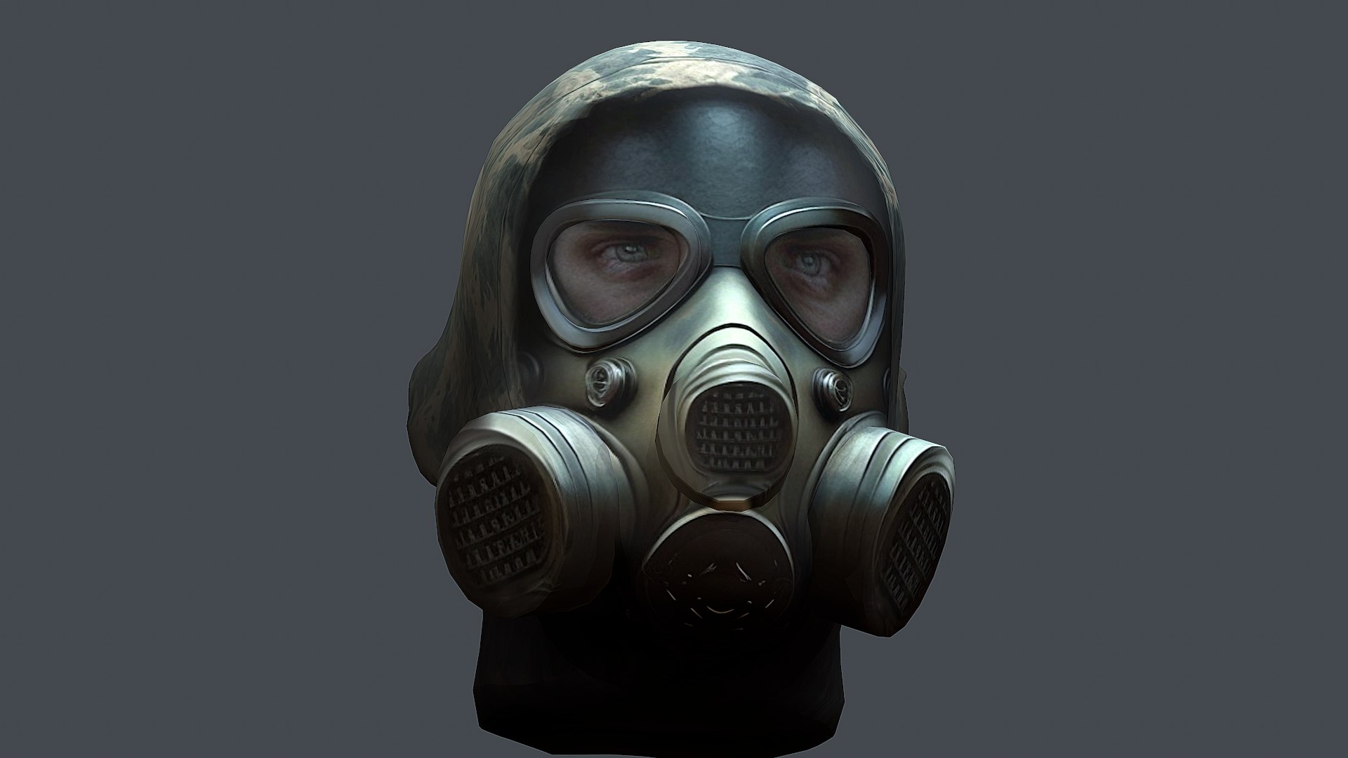 3D Gas Mask Protection Plastic Black Model - TurboSquid 2041270