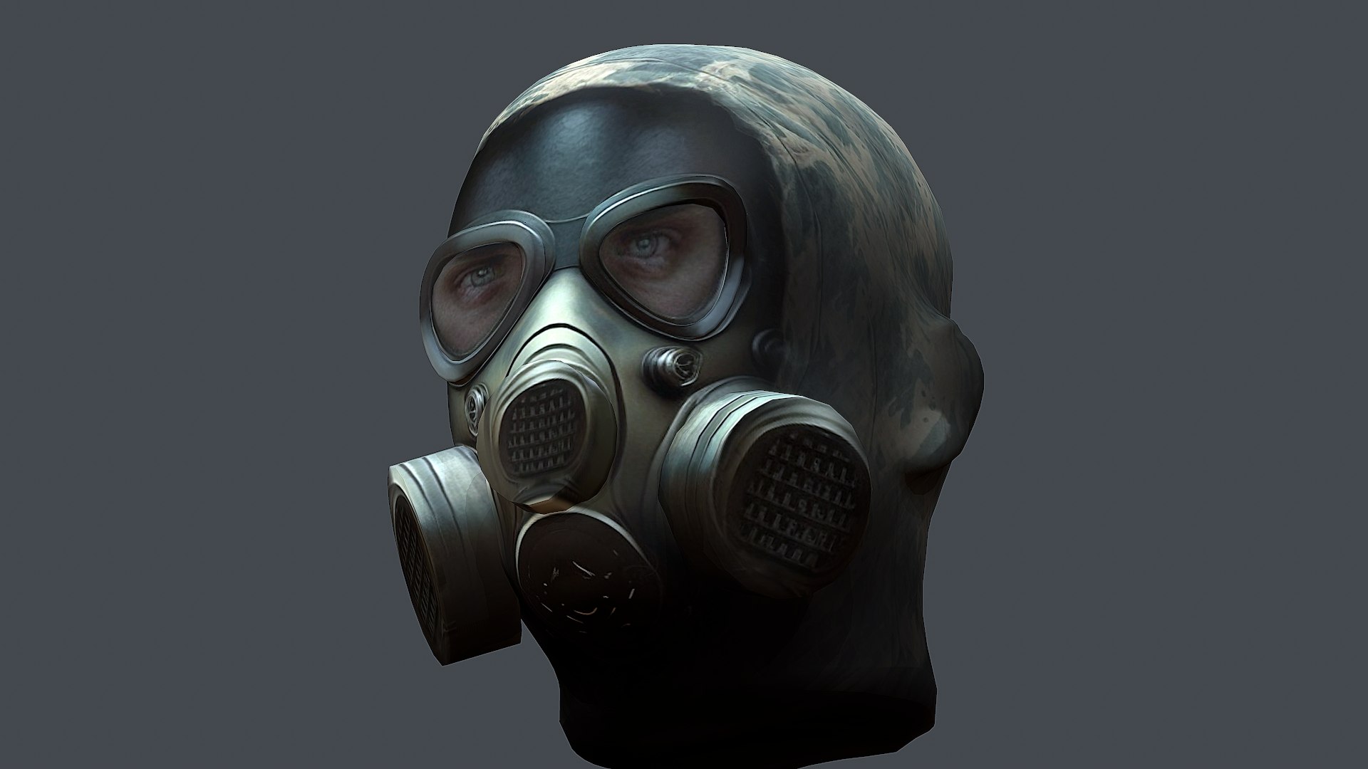 3D Gas Mask Protection Plastic Black Model - TurboSquid 2041270