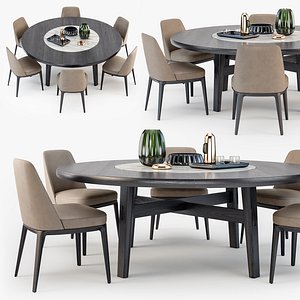 3D poliform mad dining set - TurboSquid 1224225
