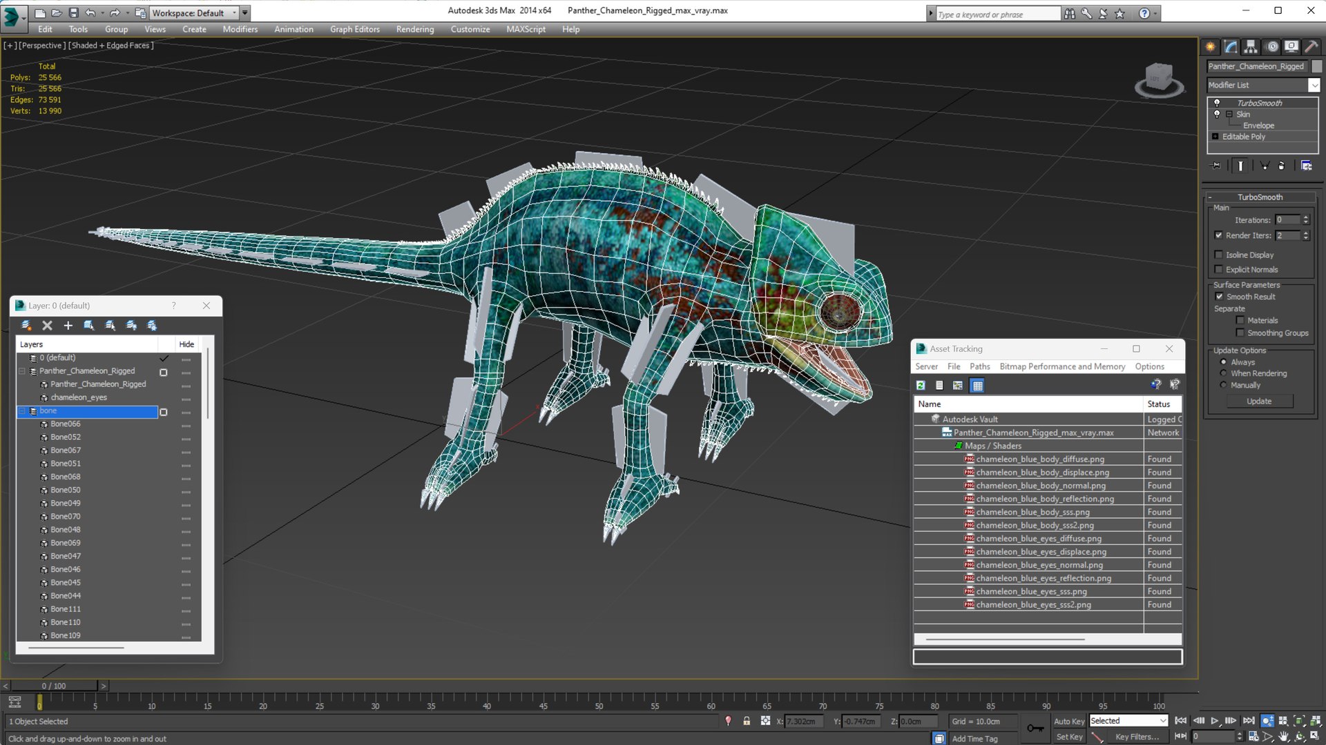 Panther Chameleon Rigged 3D Model - TurboSquid 2062335