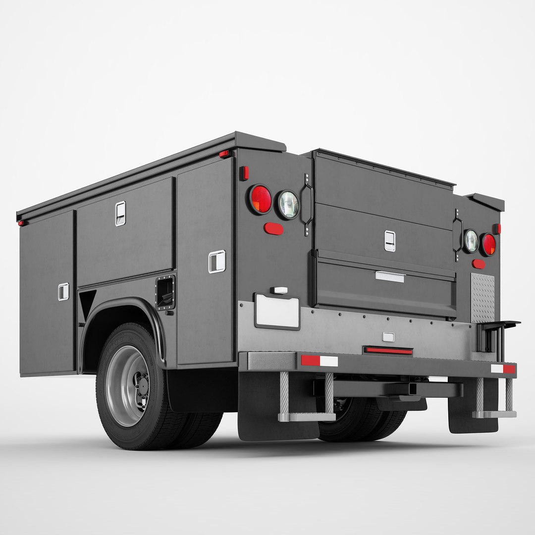 3D enclosed utility truck - TurboSquid 1519207