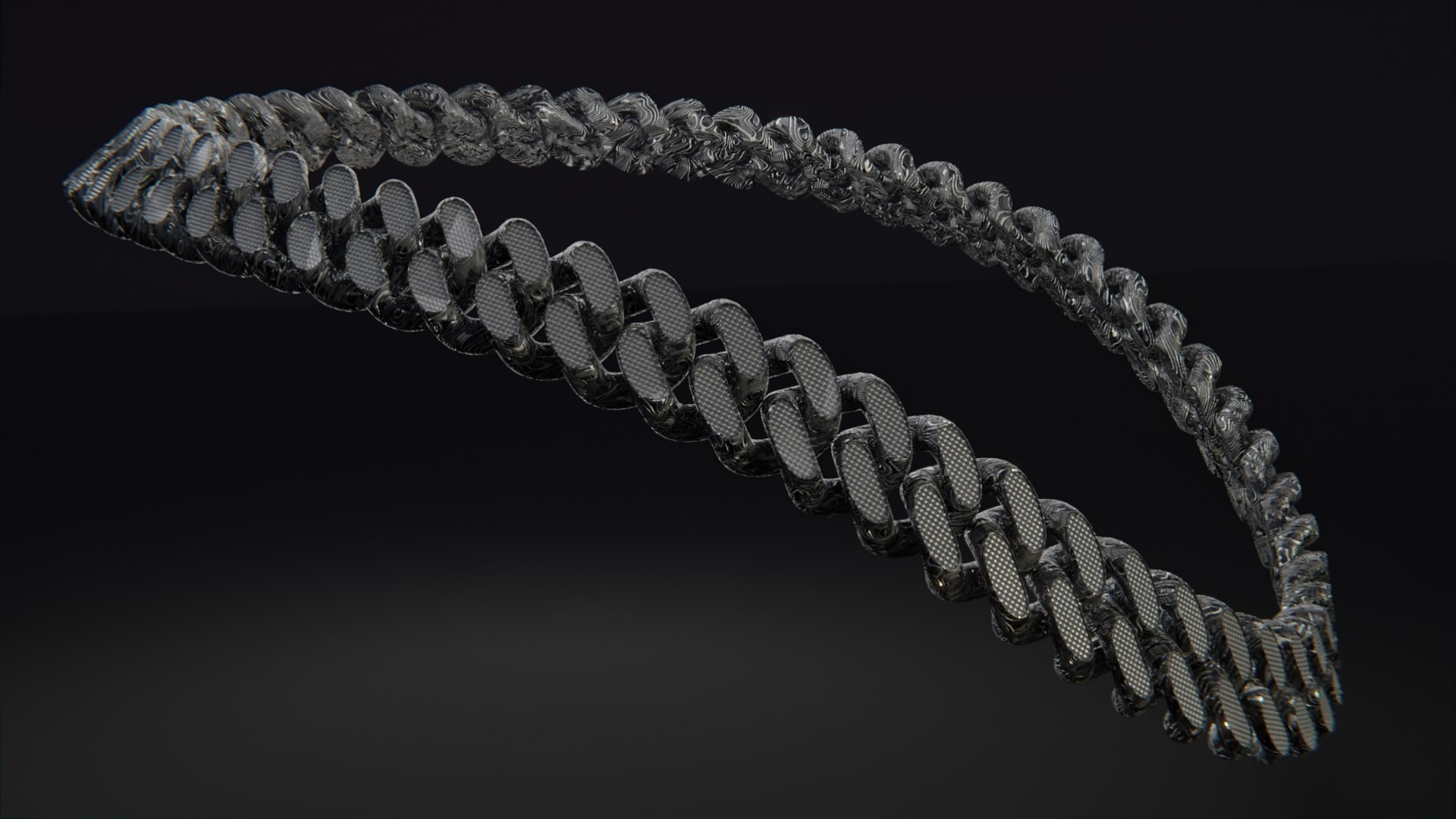 Damascus Diamond Link Chain 3D - TurboSquid 1833247