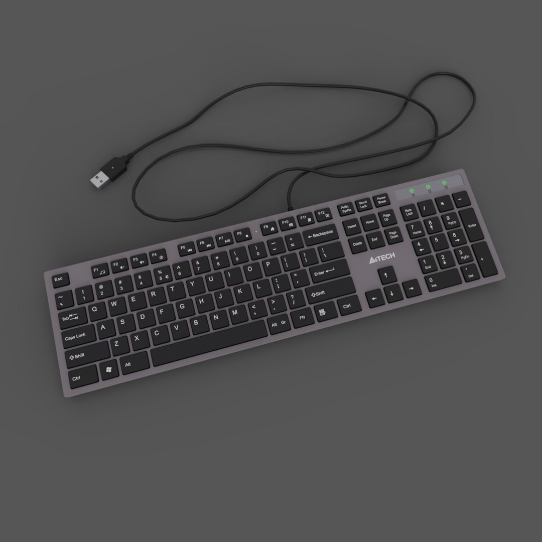 3D Keyboard A4Tech KV-300H USB - TurboSquid 1994743