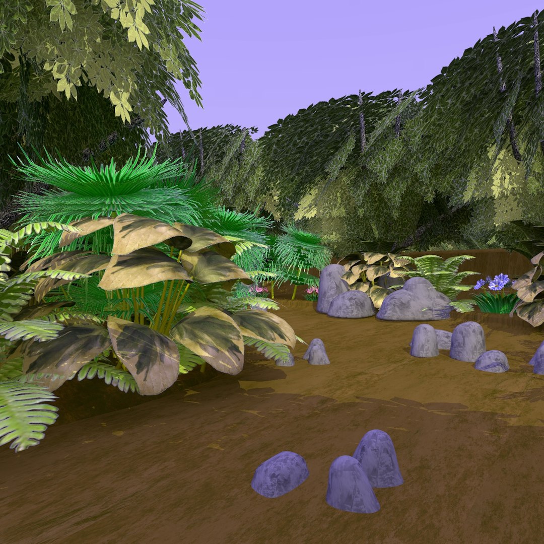 Realistic Forest Plants Tree C4d