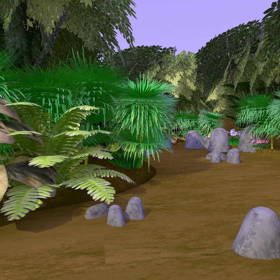 Realistic Forest Plants Tree C4d