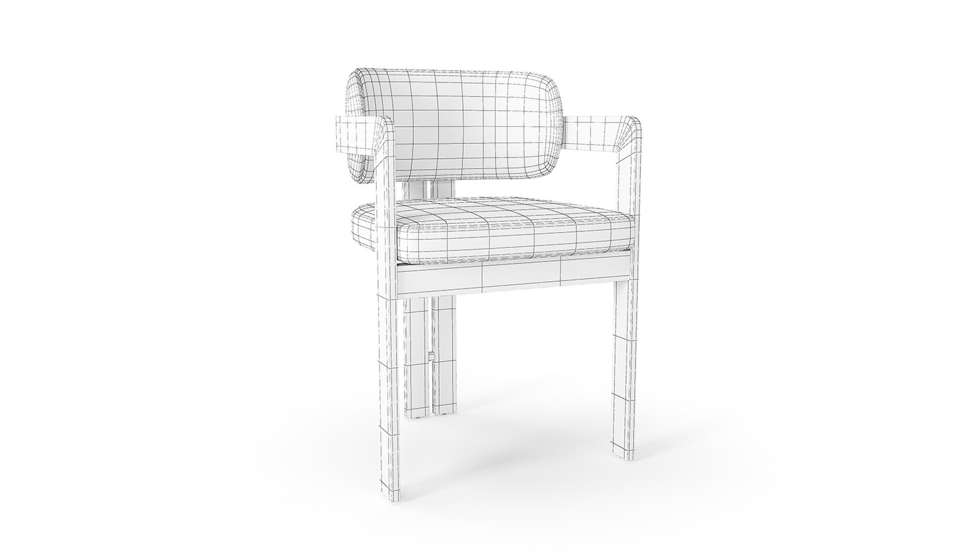 Boucle Curved Dining Chairmax Model - TurboSquid 1941697