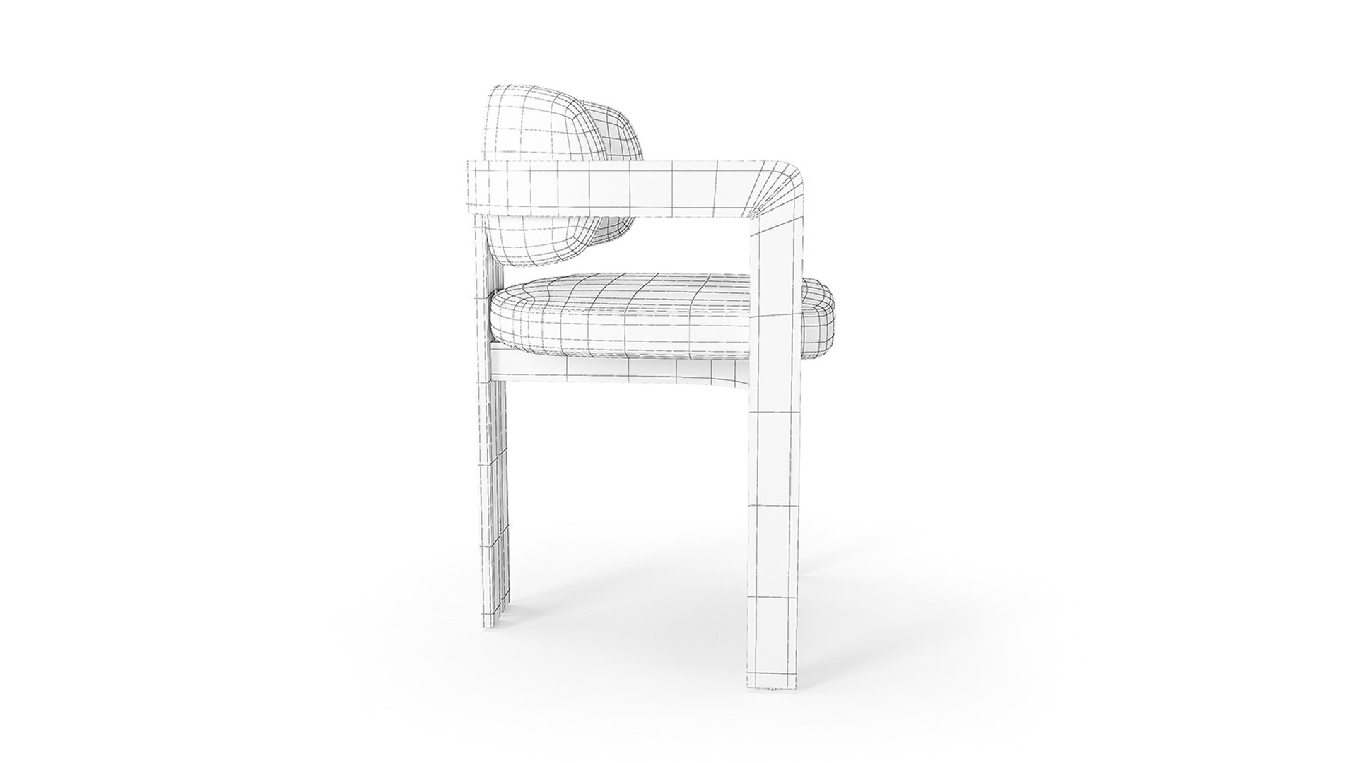 Boucle Curved Dining Chairmax Model - TurboSquid 1941697