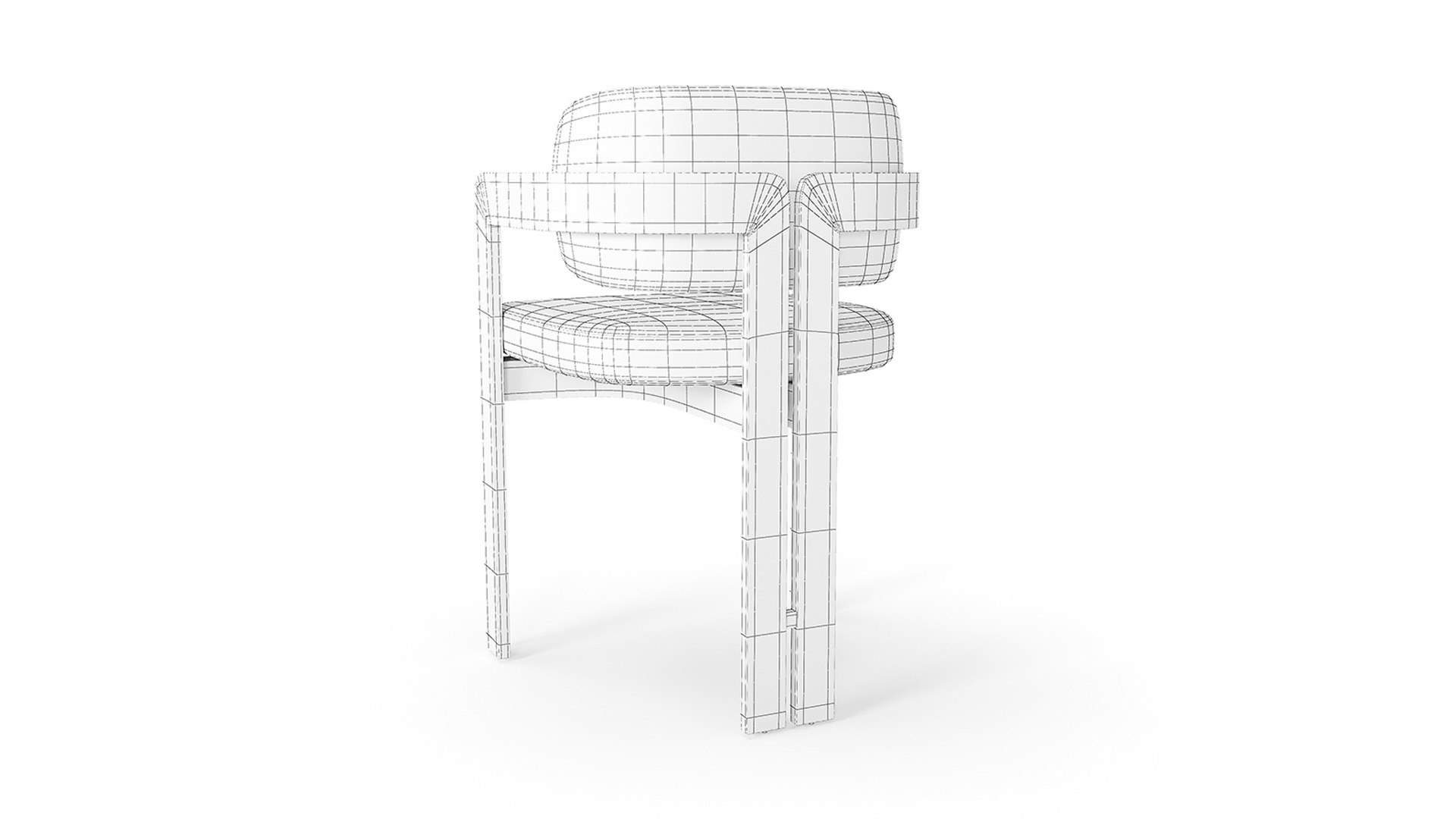 Boucle Curved Dining Chairmax Model - TurboSquid 1941697