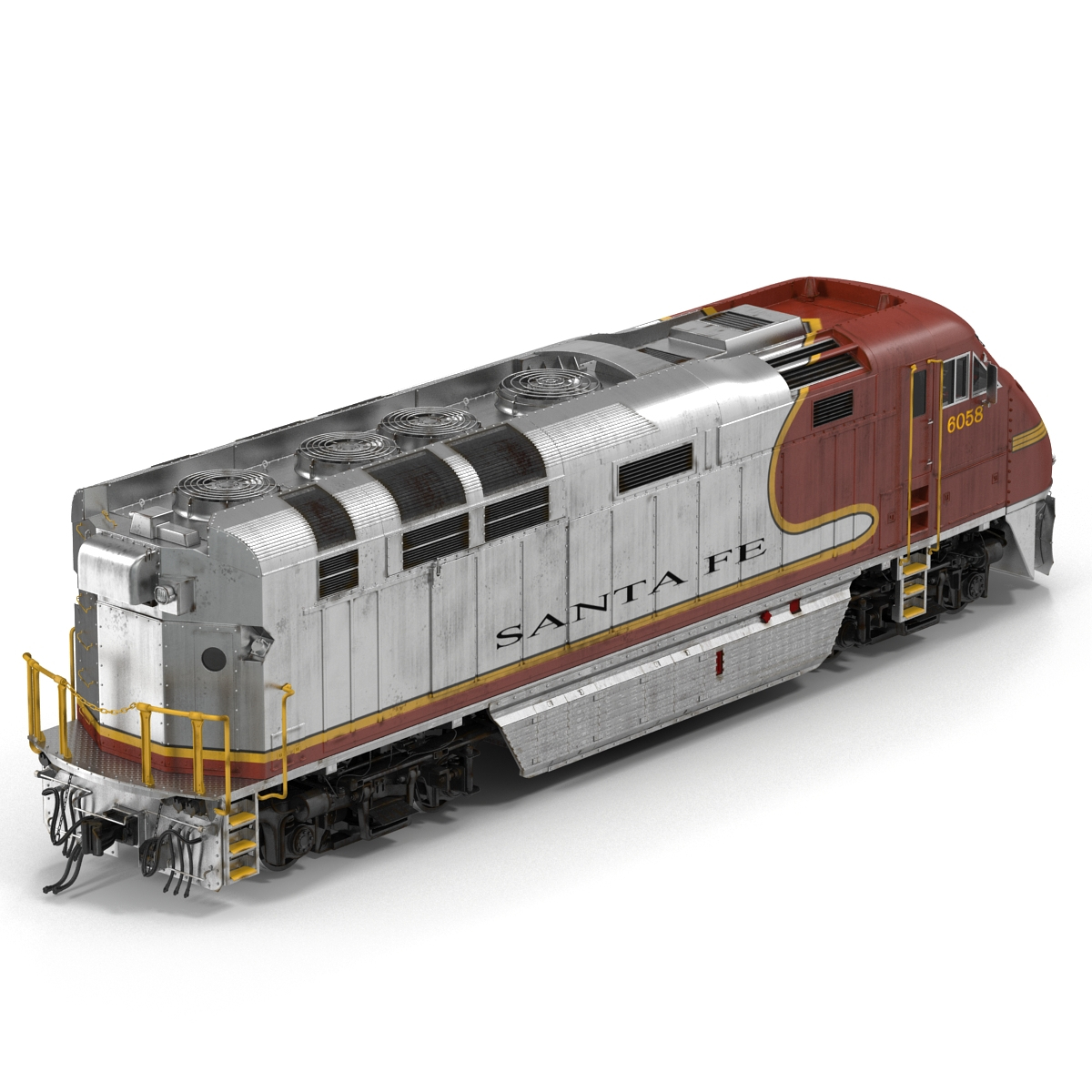3d diesel electric locomotive f59 model