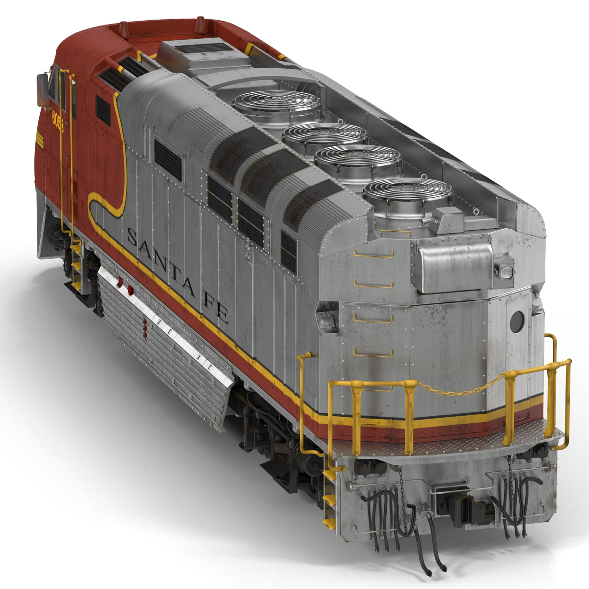 3d diesel electric locomotive f59 model