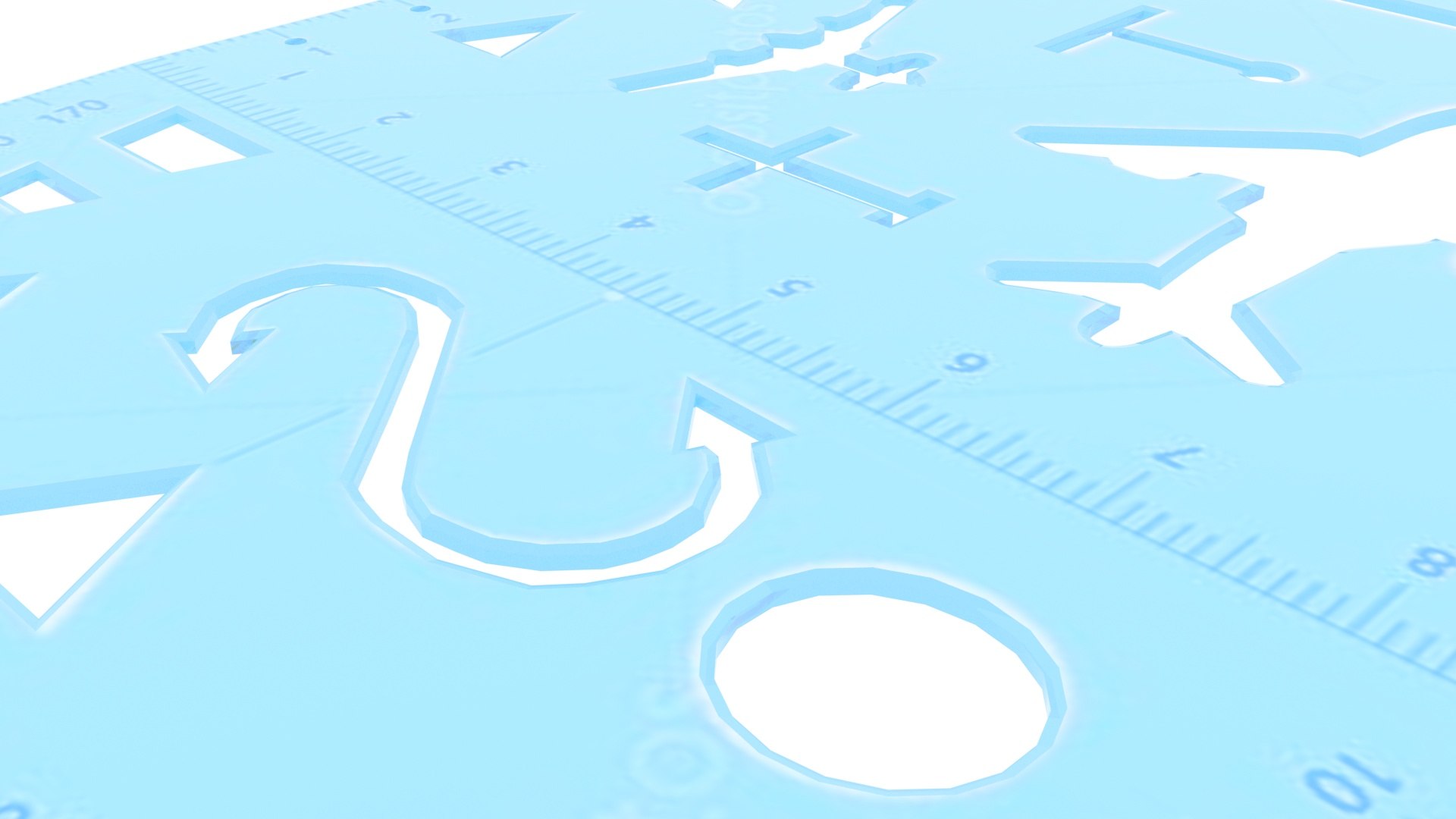 3D model ruler geometric shapes - TurboSquid 1654354