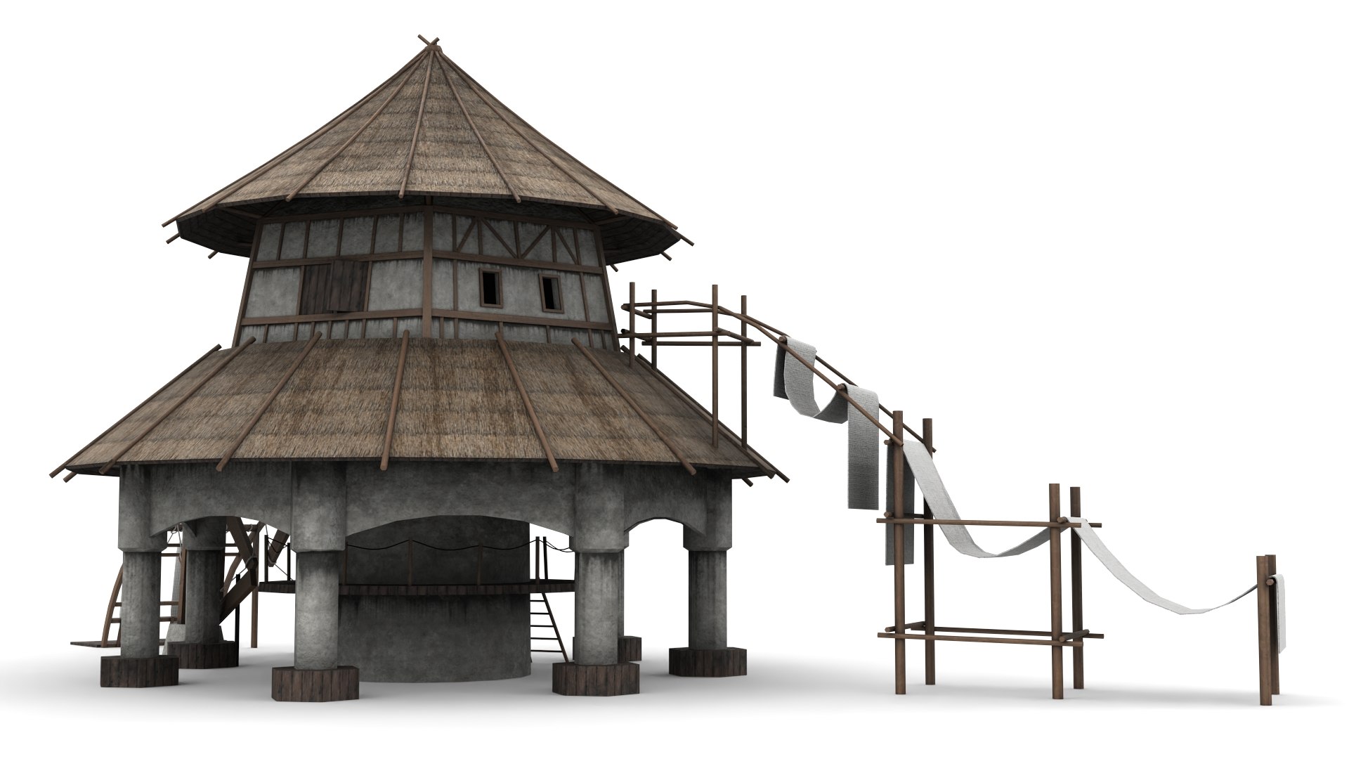 Fantasy Weaving Factory 3D Model - TurboSquid 1790328