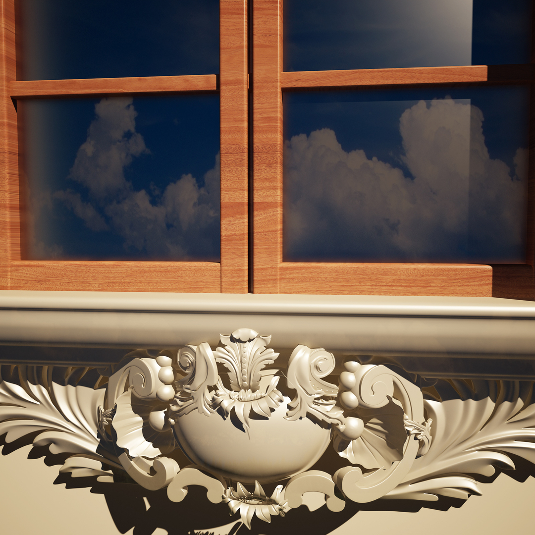 3d model window