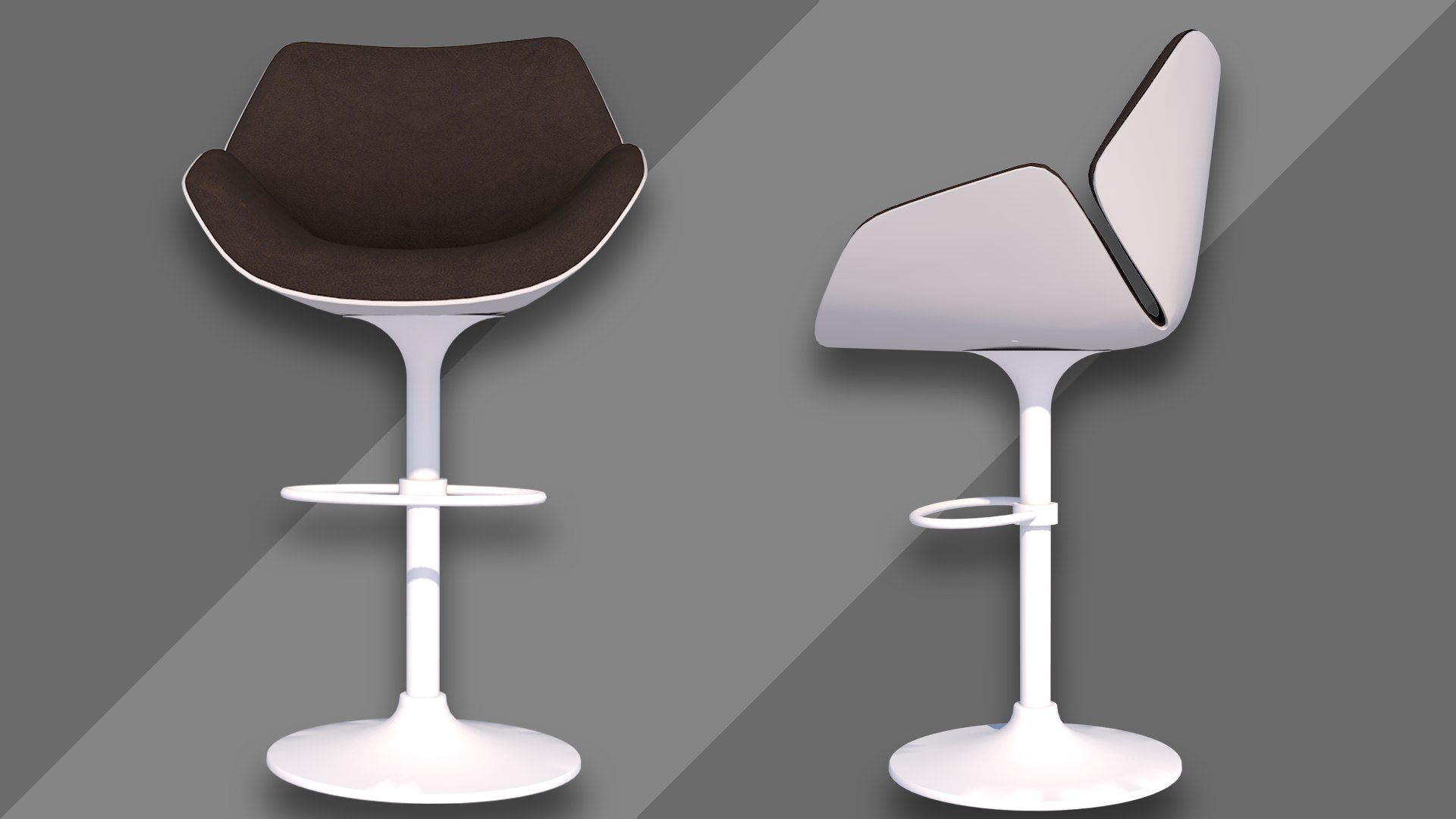 3D Bar Stool Chair Model - TurboSquid 2039869