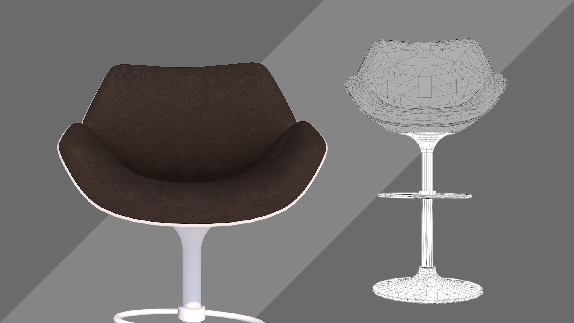 3D Bar Stool Chair Model - TurboSquid 2039869