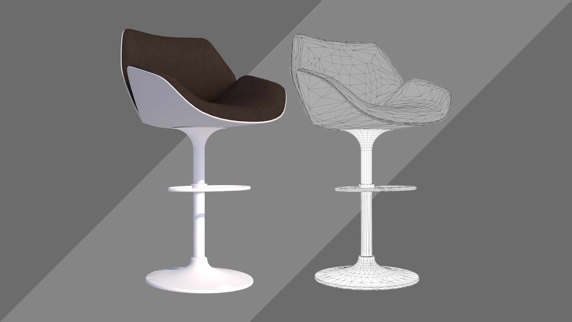 3D Bar Stool Chair Model - TurboSquid 2039869