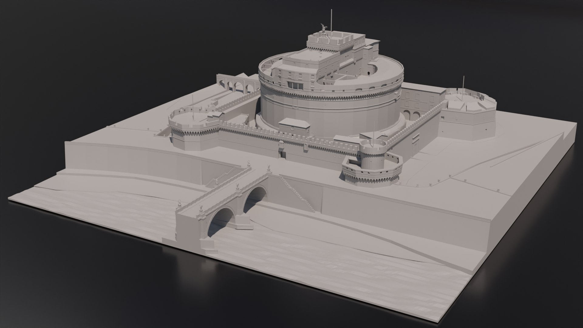 3D Model Castel Sant Angelo - TurboSquid 2308353