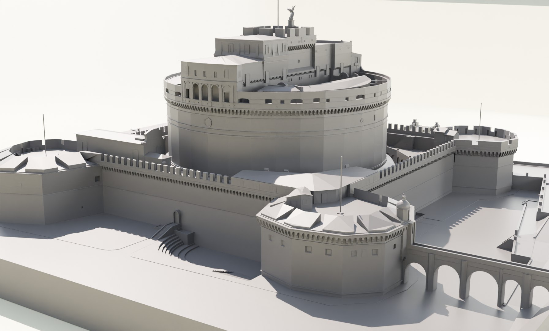 3D Model Castel Sant Angelo - TurboSquid 2308353
