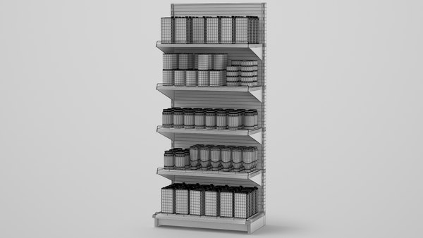 3D Grocery Supermarket Shelves model - TurboSquid 1770590
