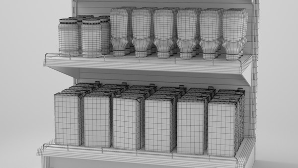 3D Grocery Supermarket Shelves model - TurboSquid 1770590