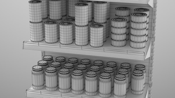 3D Grocery Supermarket Shelves model - TurboSquid 1770590