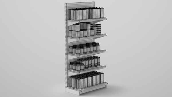 3D Grocery Supermarket Shelves model - TurboSquid 1770590