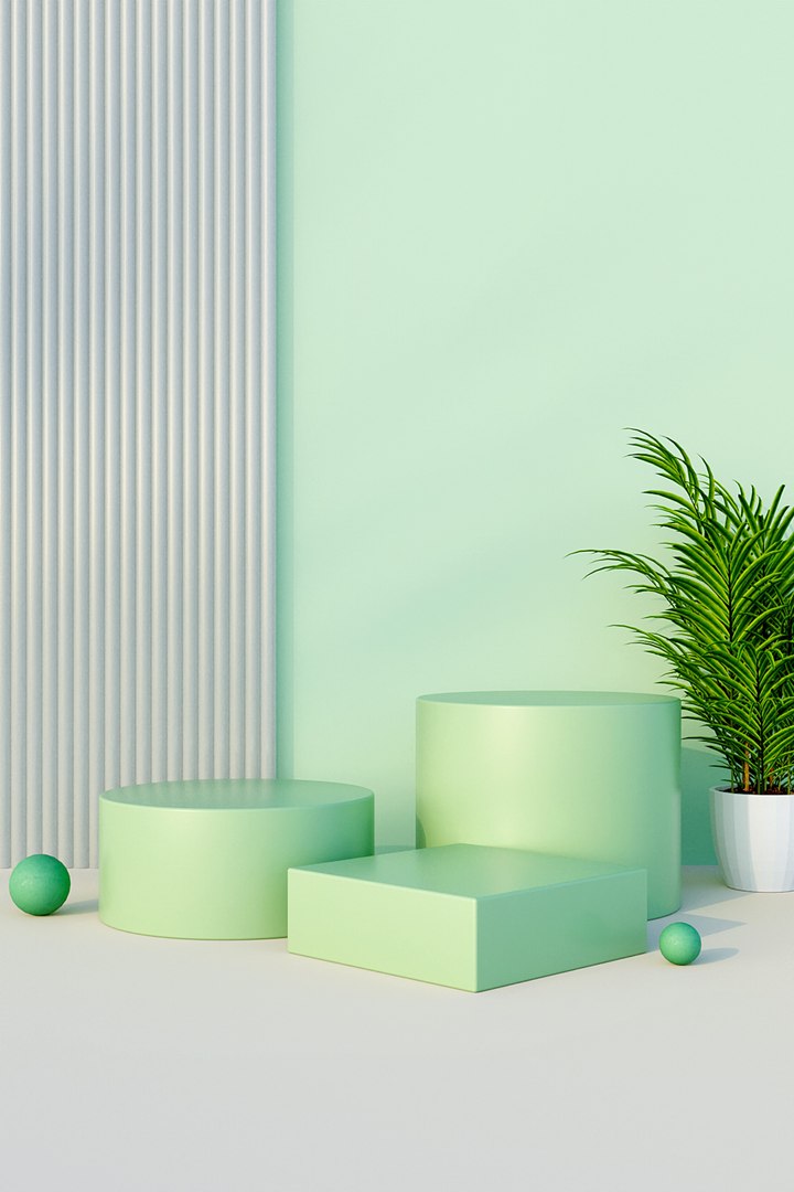 3D Creative simple green model - TurboSquid 2090767