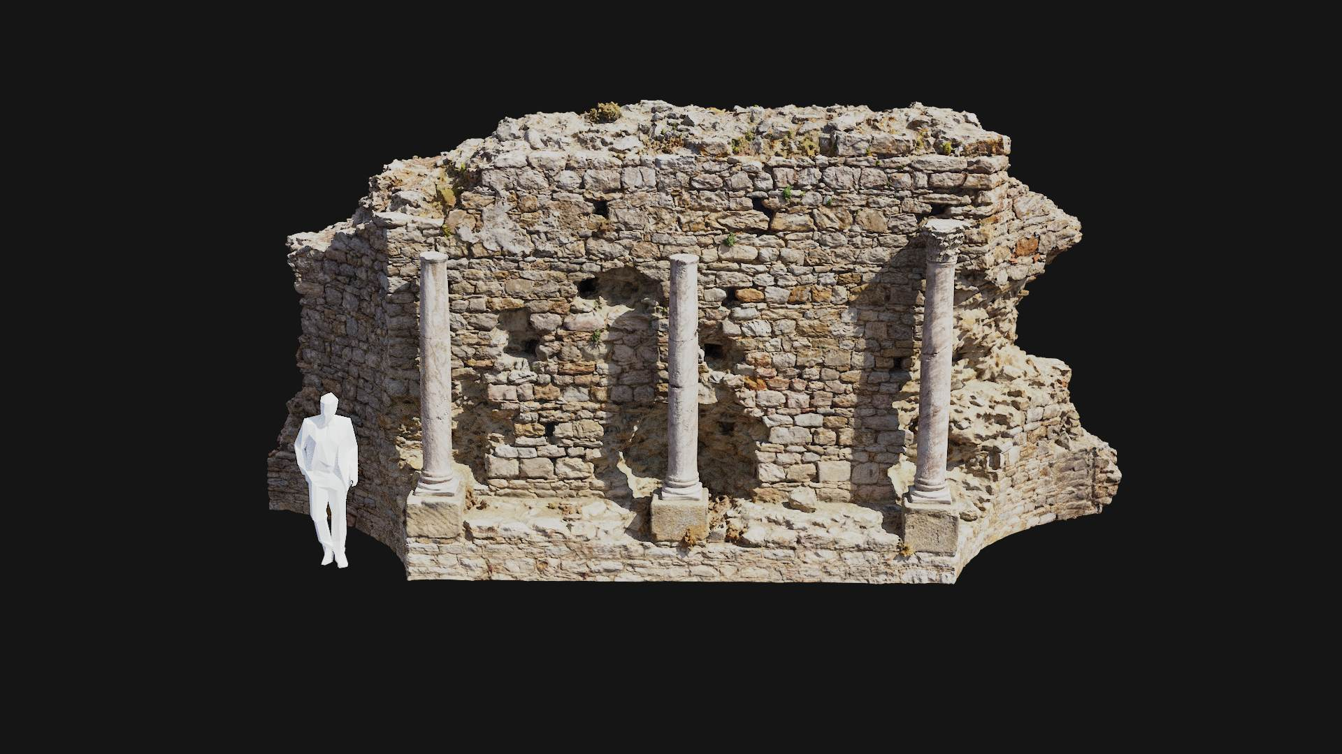Castle Wall Ruin PBR Scan 02 3D model - TurboSquid 2001804